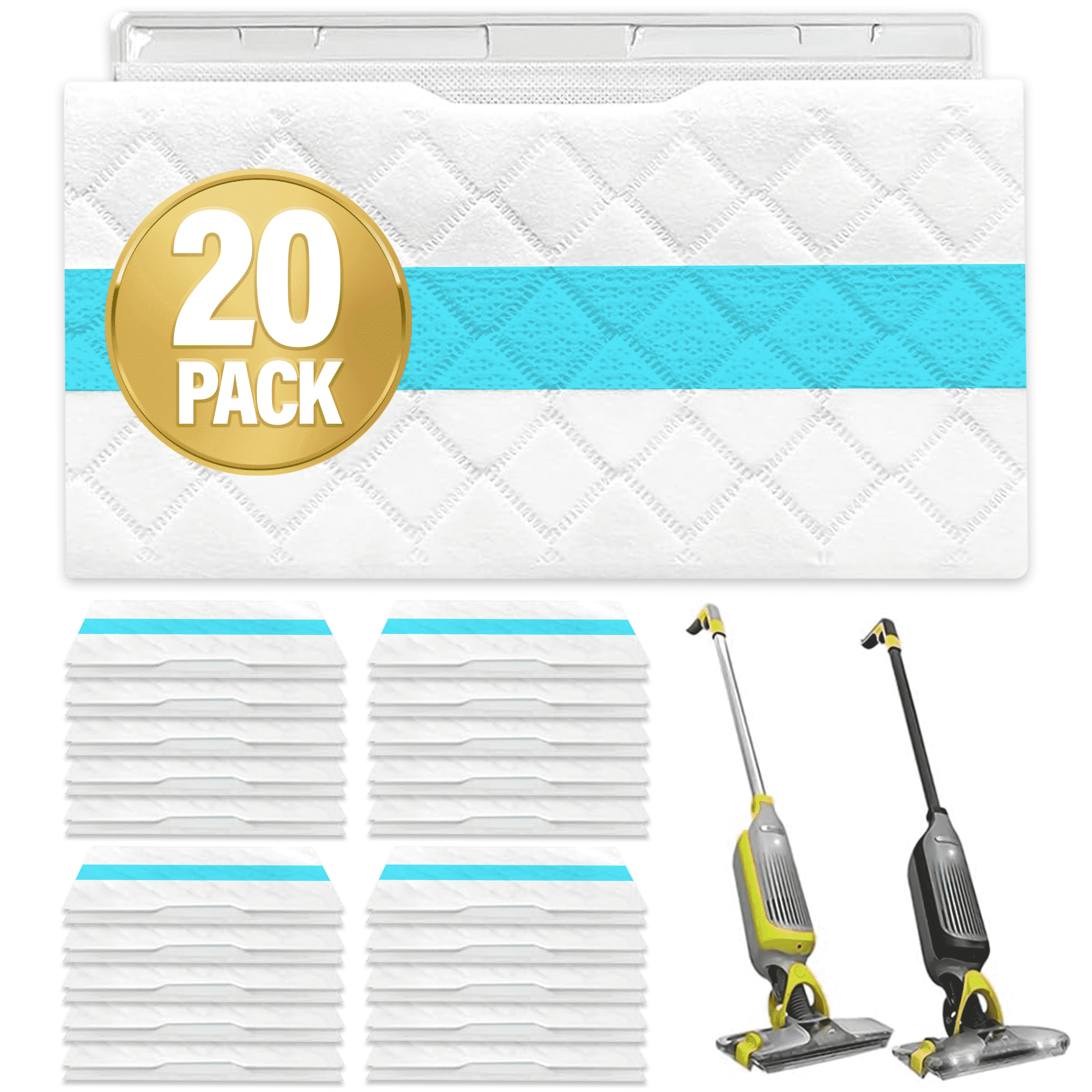 Replacement Pads for Shark Vacmop, Hard Floor Vacuum and Mop Disposable ...