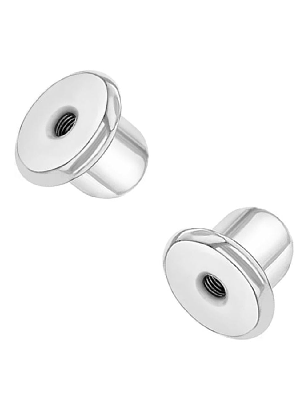 In Season Jewelry Rhodium Plated Secure Earring Screw Backs Replacement ...