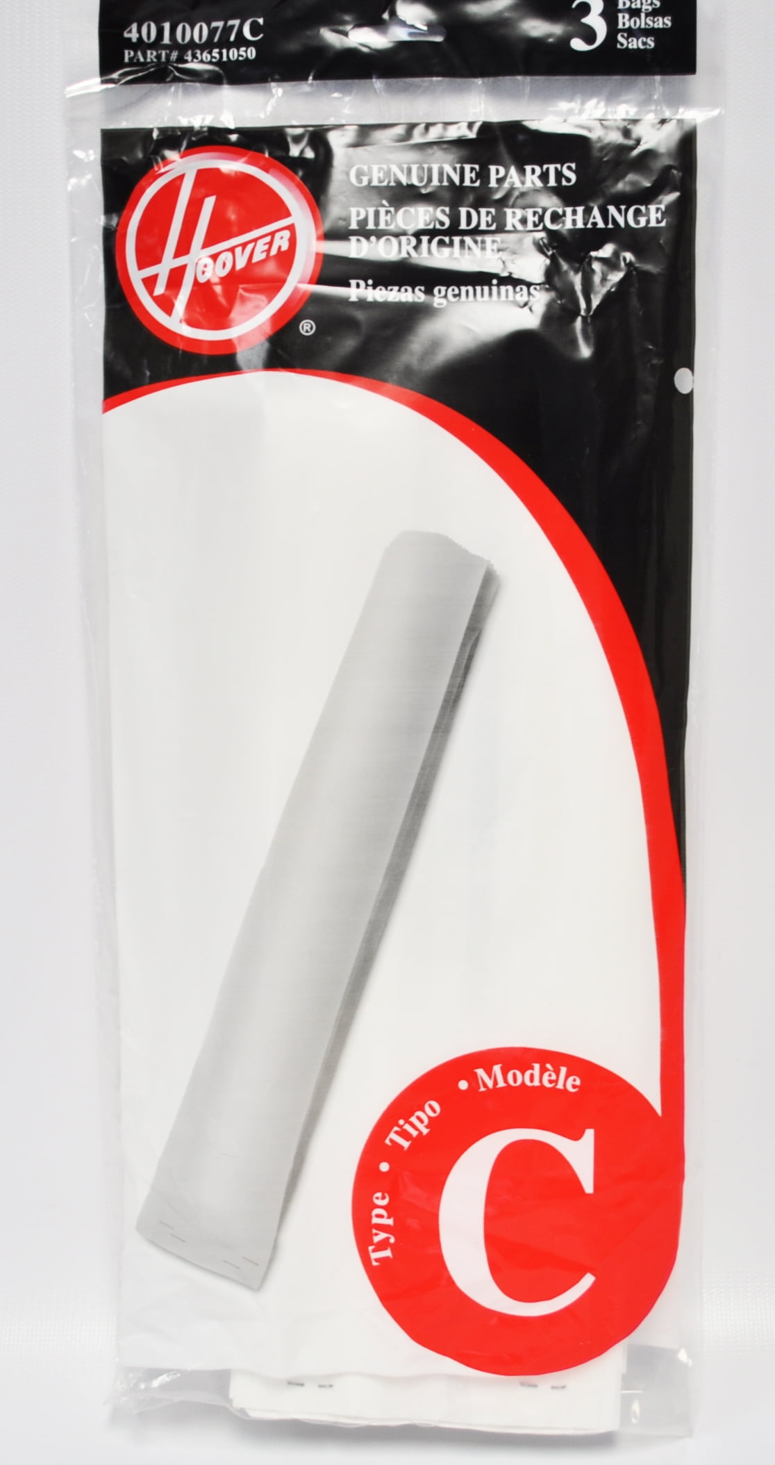 Replacement Part For Hoover Type C Upright Convertibles Vacuum Bags 3 ...