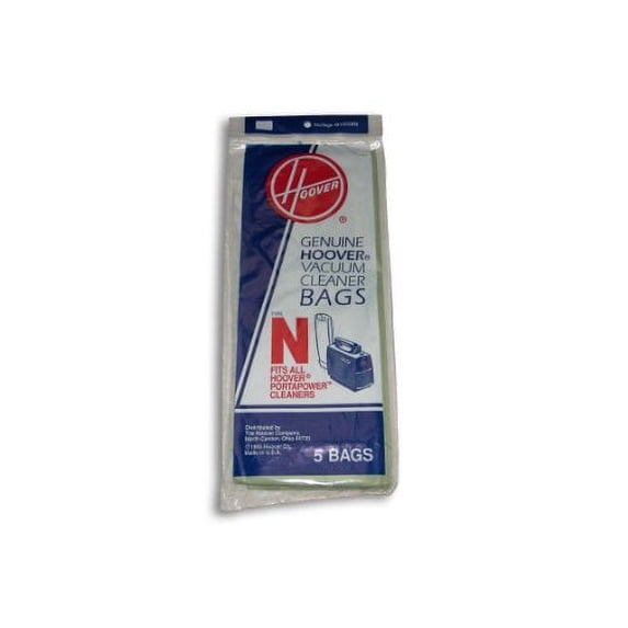 Hoover Genuine Vacuum Cleaner Bags, Type N, 5-Pack Replacement Part ...