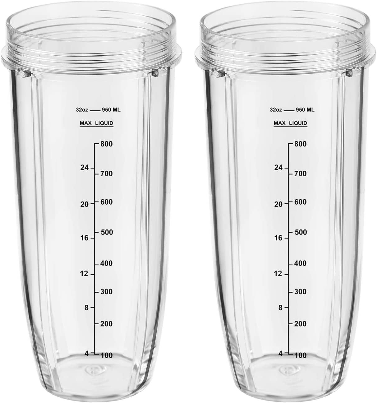 Replacement Part for Nutri Ninja Blender 2-Pack 32oz Replacement Cups ...