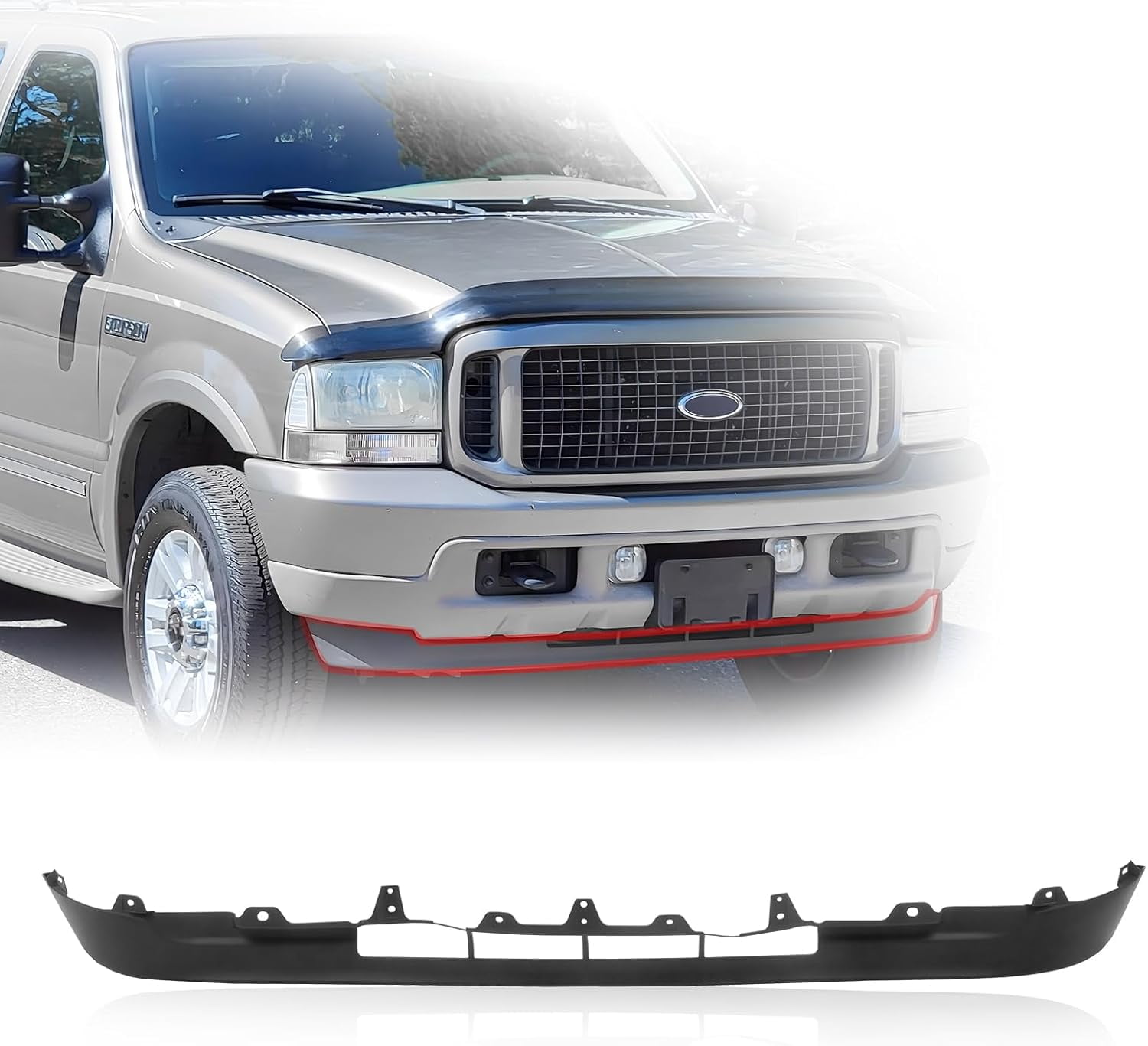 Replacement Parts Front Bumper Cover Lower Apron Valance Panel Air Dam ...