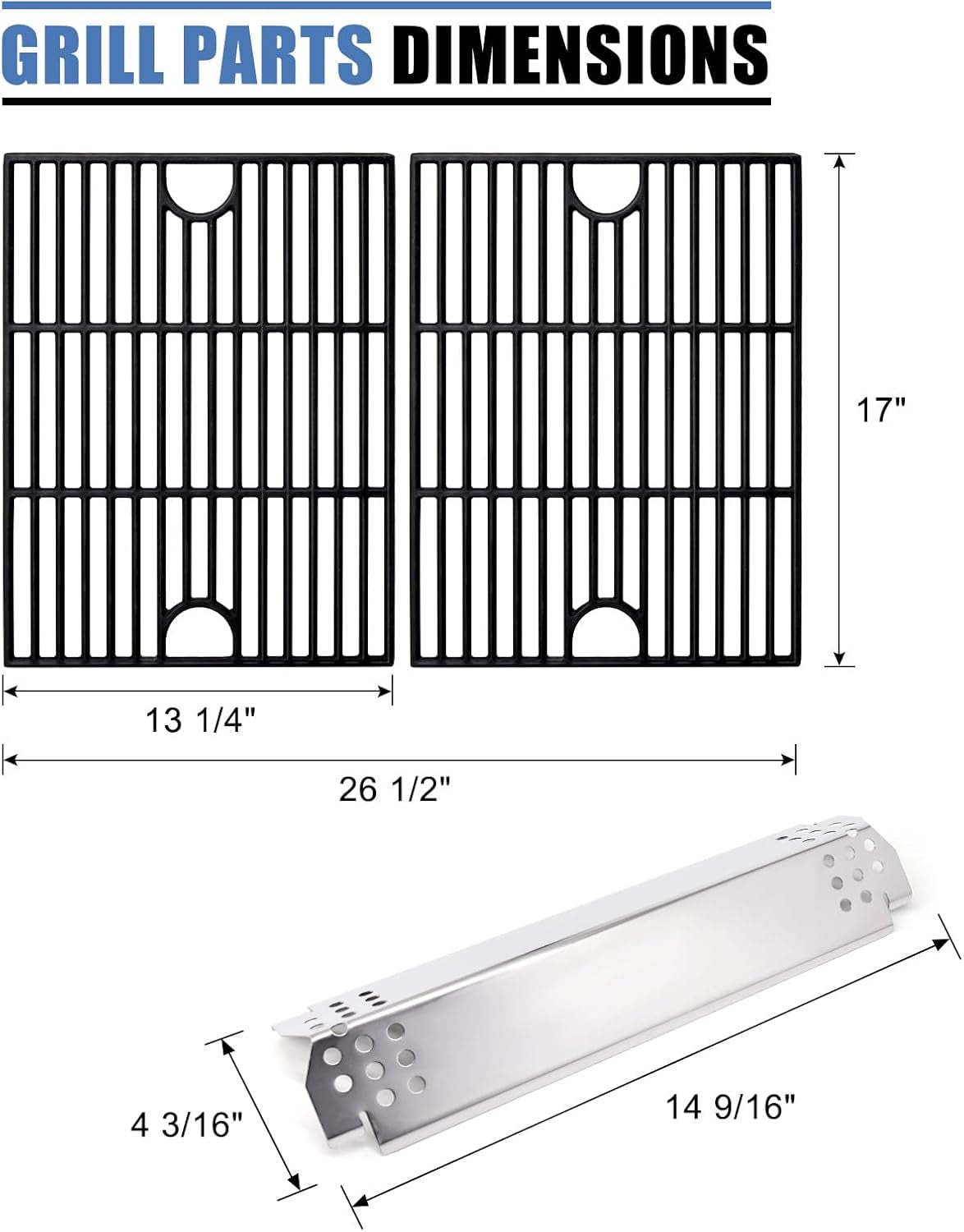 Replacement Parts for 720-0888S 720-0888N 720-0888, 5 Flame Tamers and ...