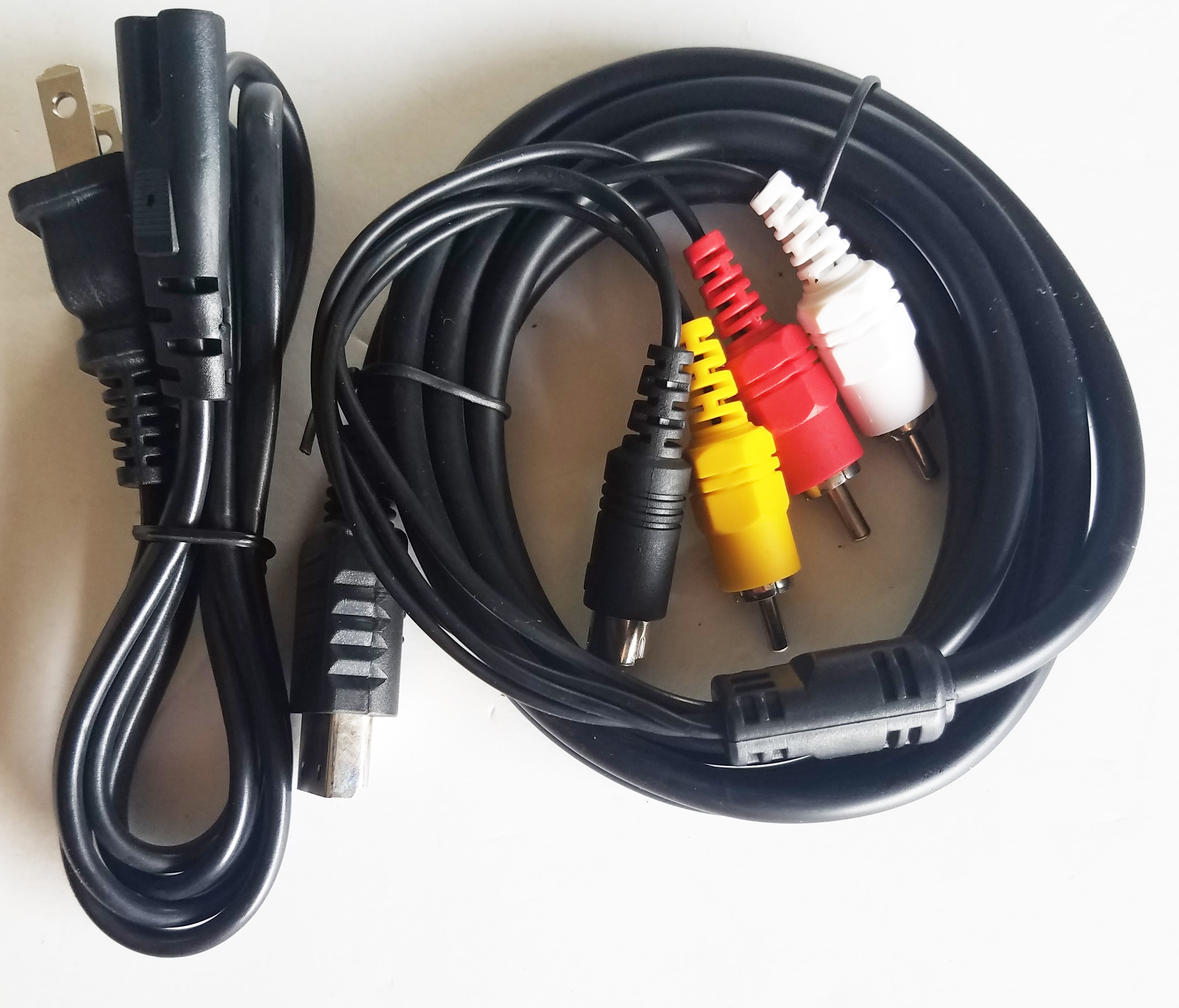 Replacement Power Cable Cord with A/V Audio Video & S-Video Cable ...