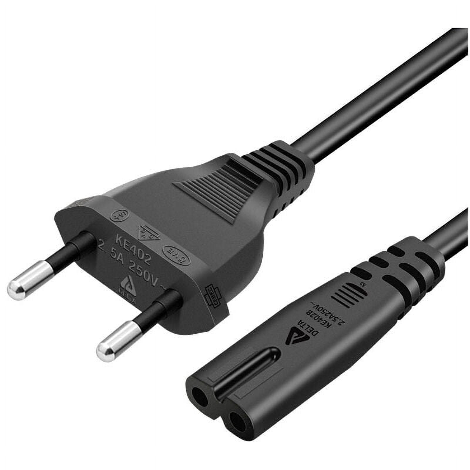 Replacement Power Cord, Universal Compatibility Figure 8 European Power ...