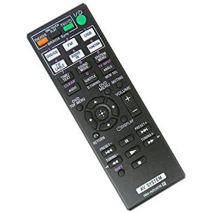 Replacement RM-ADU078 Remote Control for Sony DVD Home Theater System ...