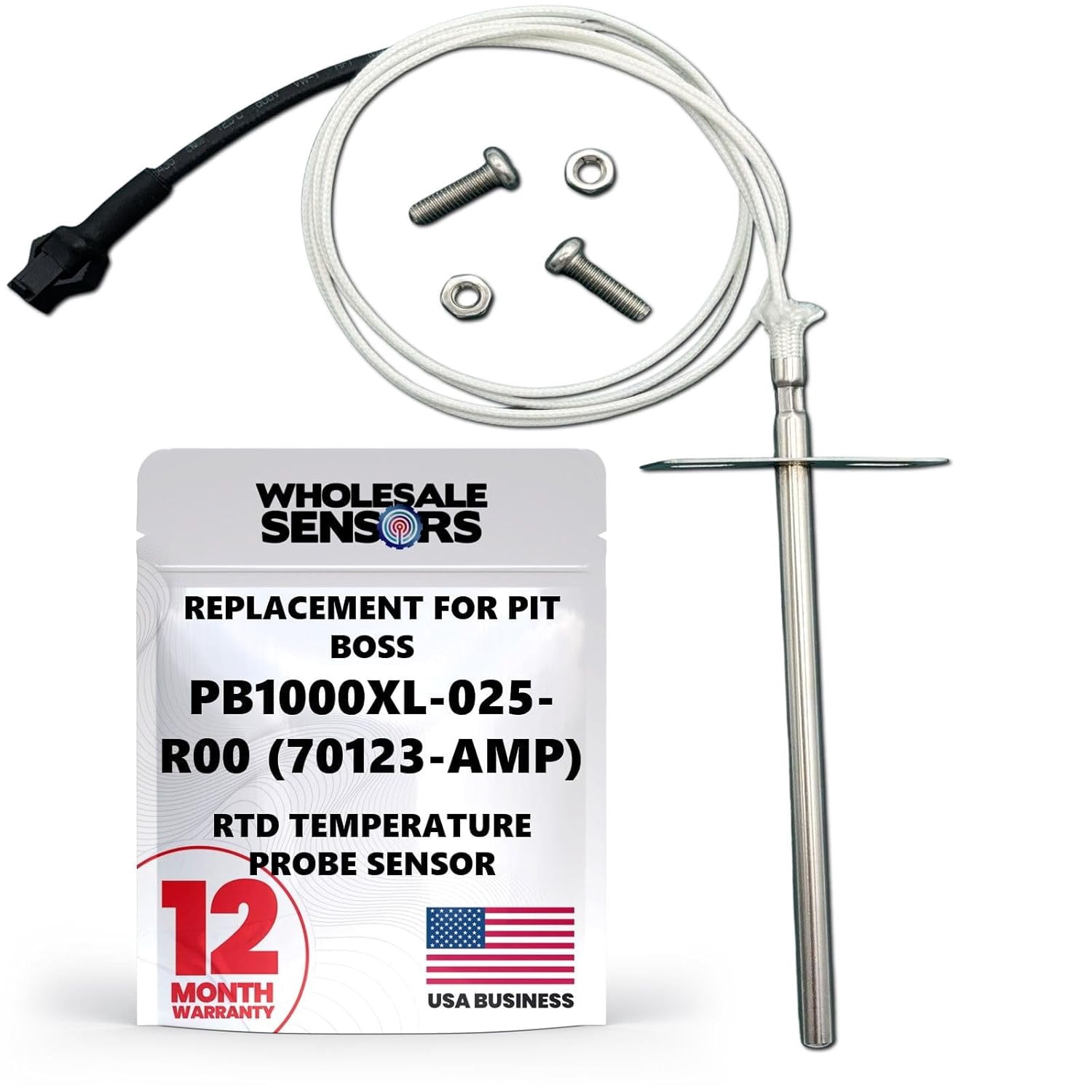 Replacement RTD Temperature Probe Sensor, Compatible with Pit Boss ...