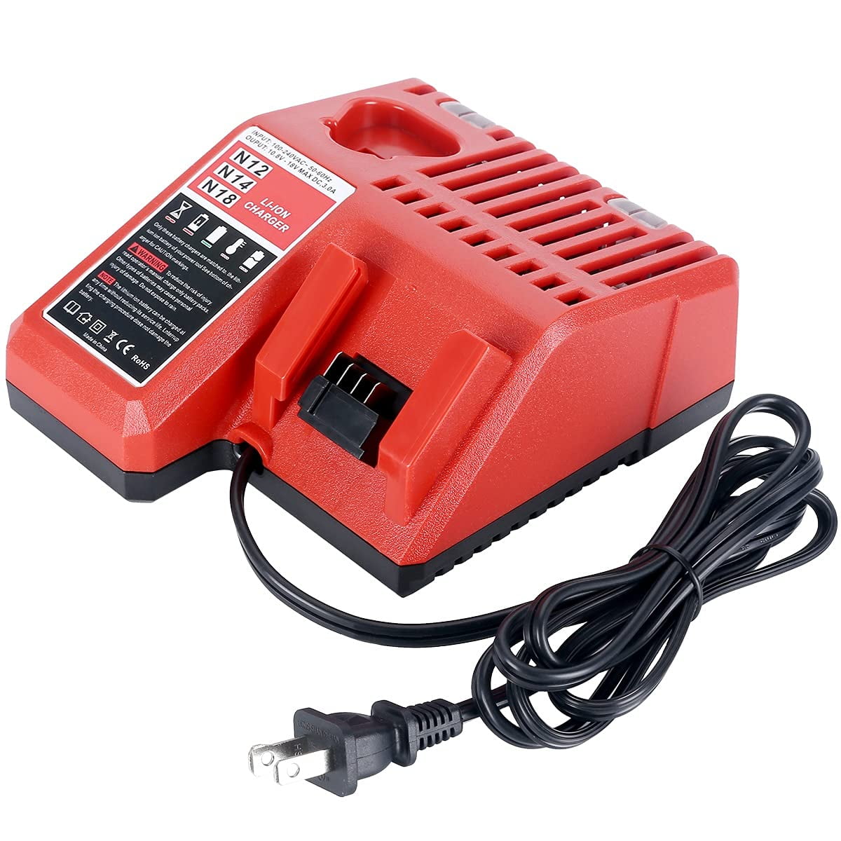 Replacement Rapid Battery Charger for Milwaukee M12 M18 XC Lithium Ion Battery 48-59-1812 48-11 ...