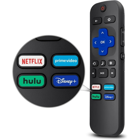 Replacement Remote Control Only for All Roku TV, Compatible for TCL ...
