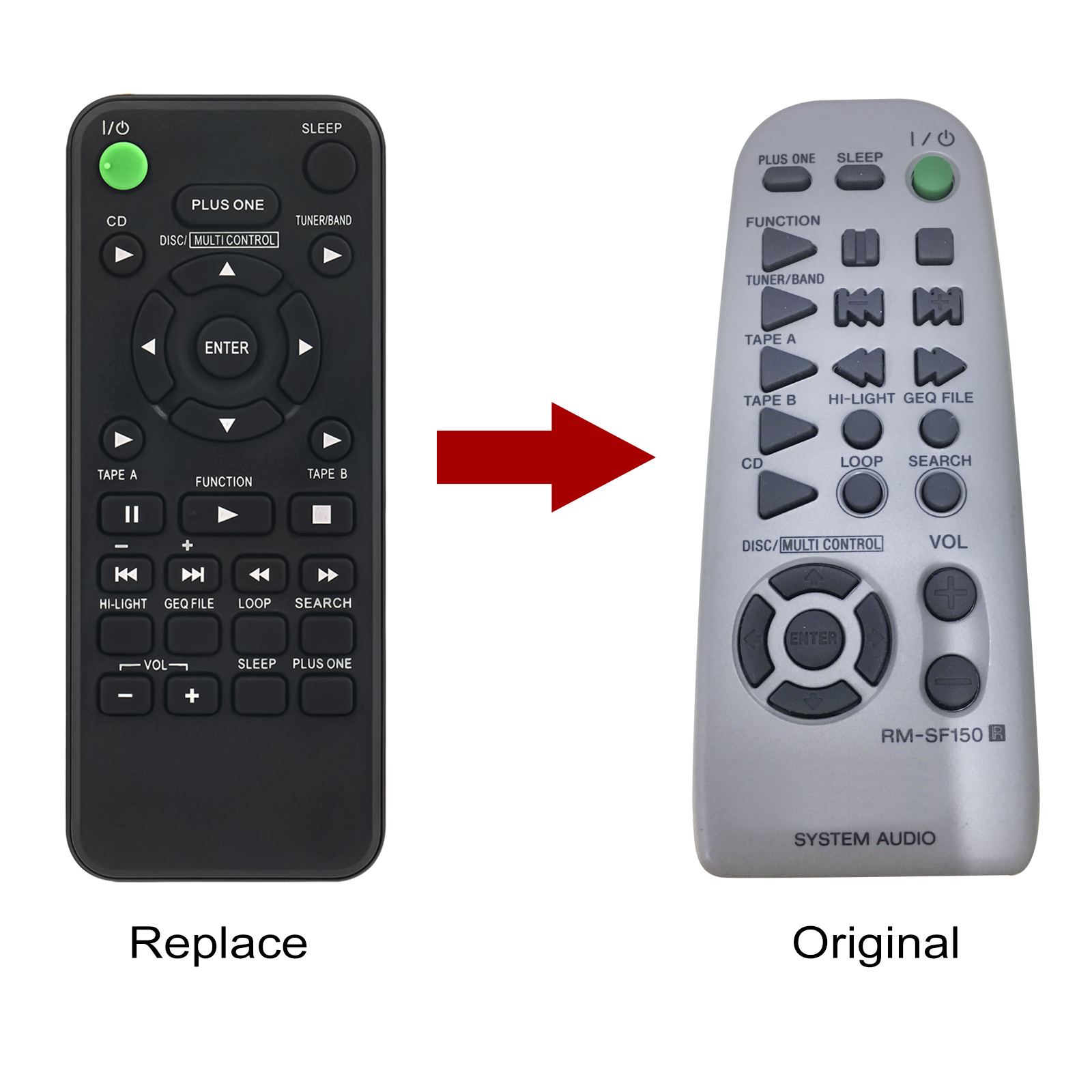 Replacement Remote RM-SF150, Remote Control Fit for Sony Mini HI FI ...