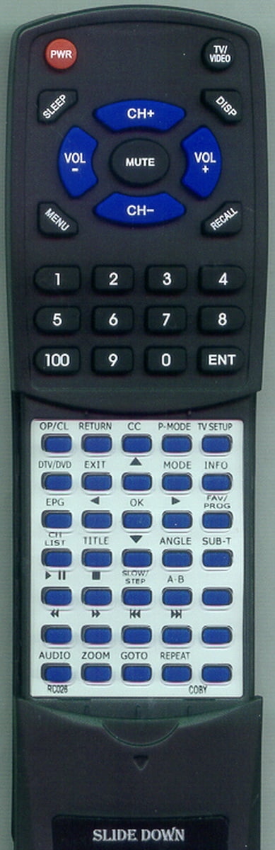 Replacement Remote for COBY RC-026, RTRC026, RC026, TVDVD2090, TVDVD1390 - Walmart Business Supplies