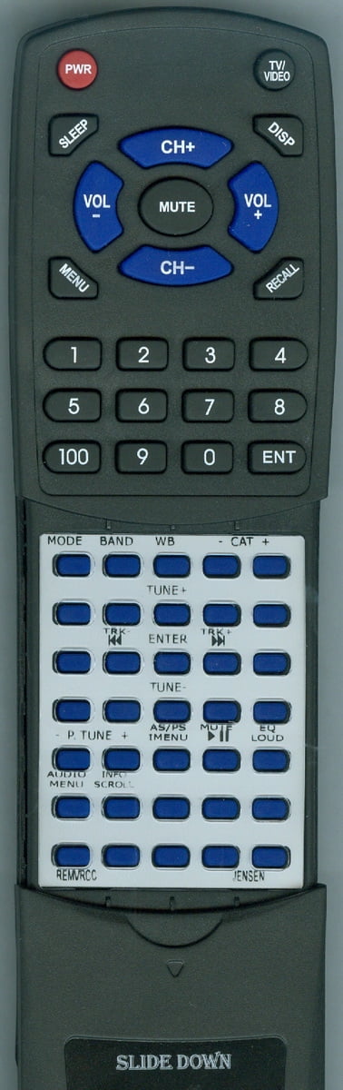 Replacement Remote for Jensen REMVRCC, VR209, VR182, JRV212TB, VR182G3 ...