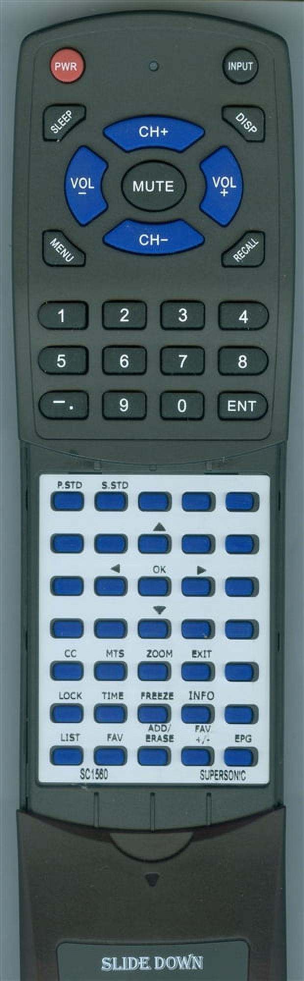 Replacement Remote for Supersonic SC1560 - Walmart.com