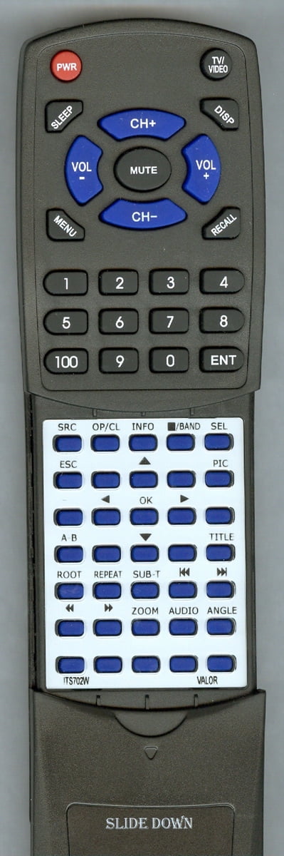 Replacement Remote for VALOR RTITS702W, ITS710W FRONT, ITS710WFRONT ...