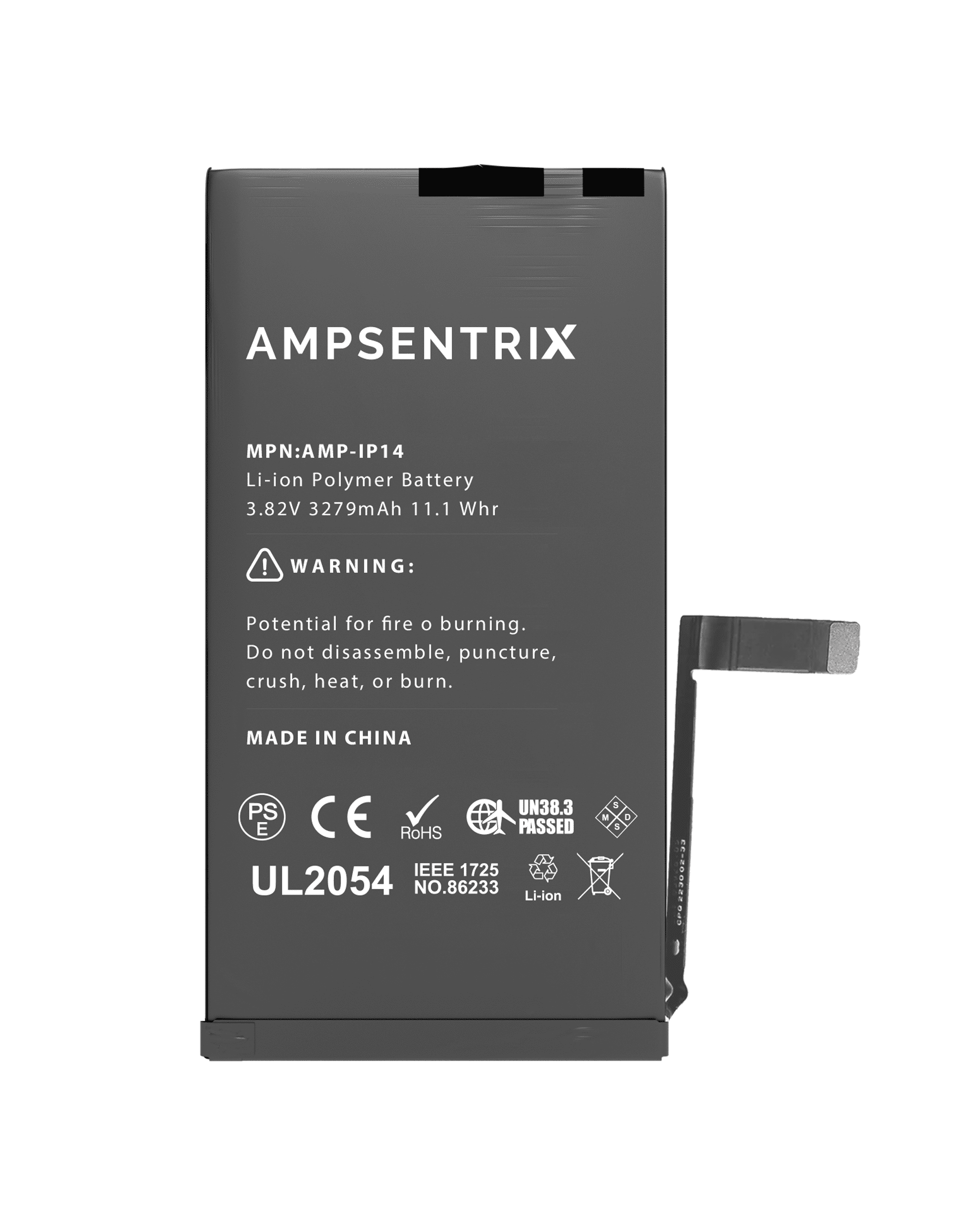 Replacement Replacement Battery Compatible For iPhone 14 (AmpSentrix ...