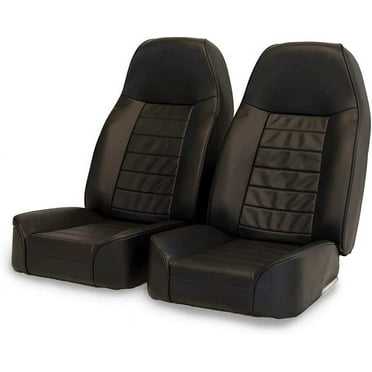 Adjustable High Back Replacement Seats, Black Vinyl, Compatible with ...