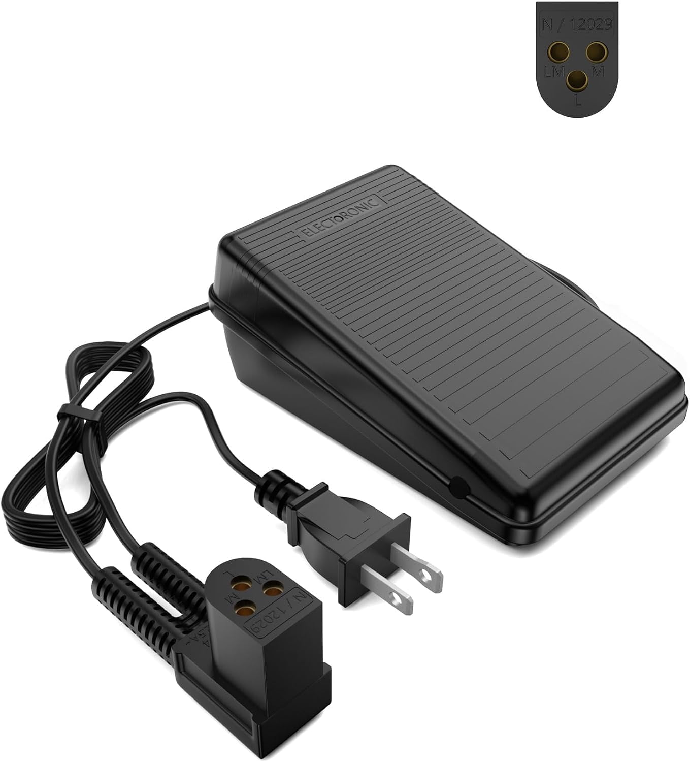 VHBW Replacement Singer Sewing Machine Foot Pedal and Power Cord ...