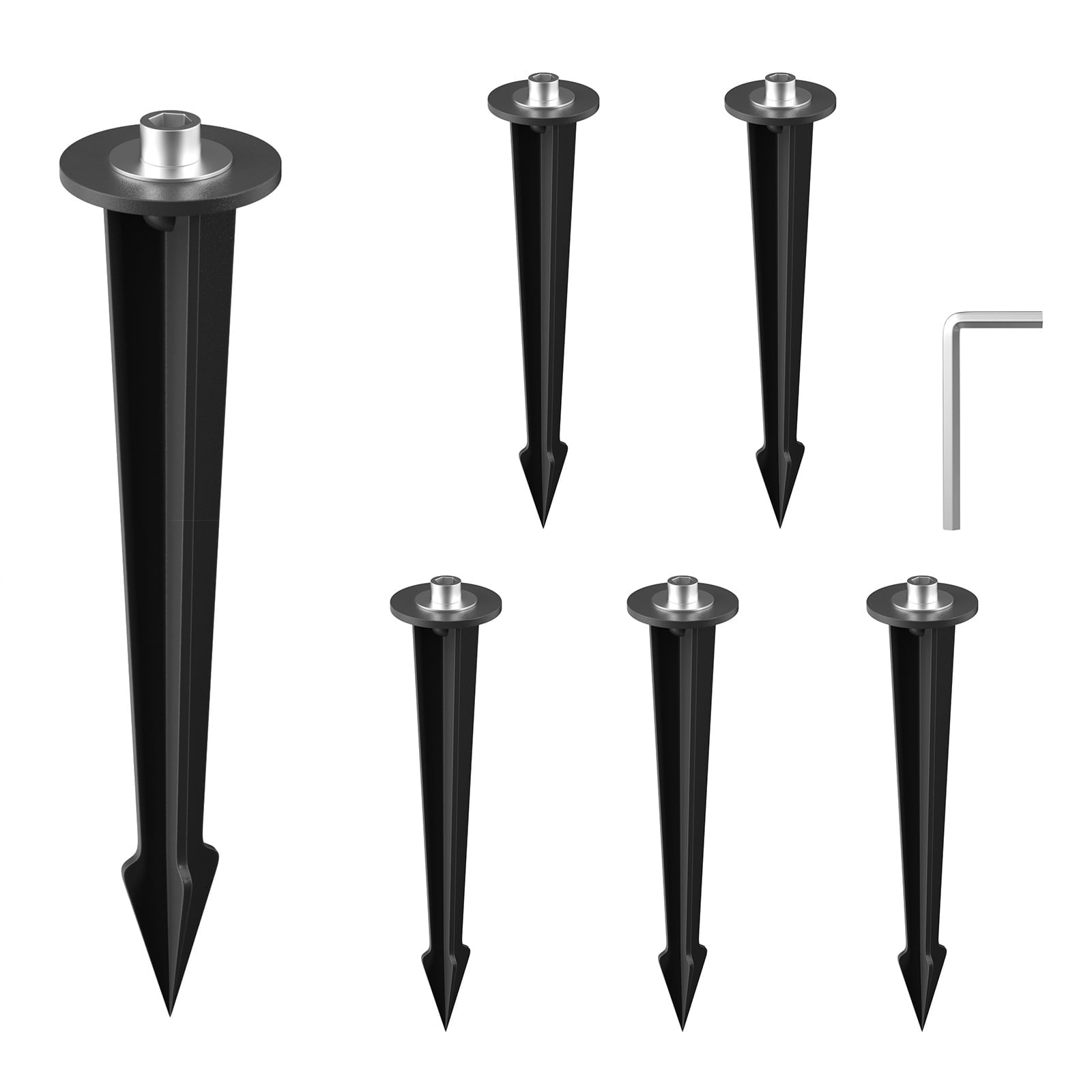 Replacement Stakes for Outdoor Solar Lights, Aluminum 6 Inch Threaded ...