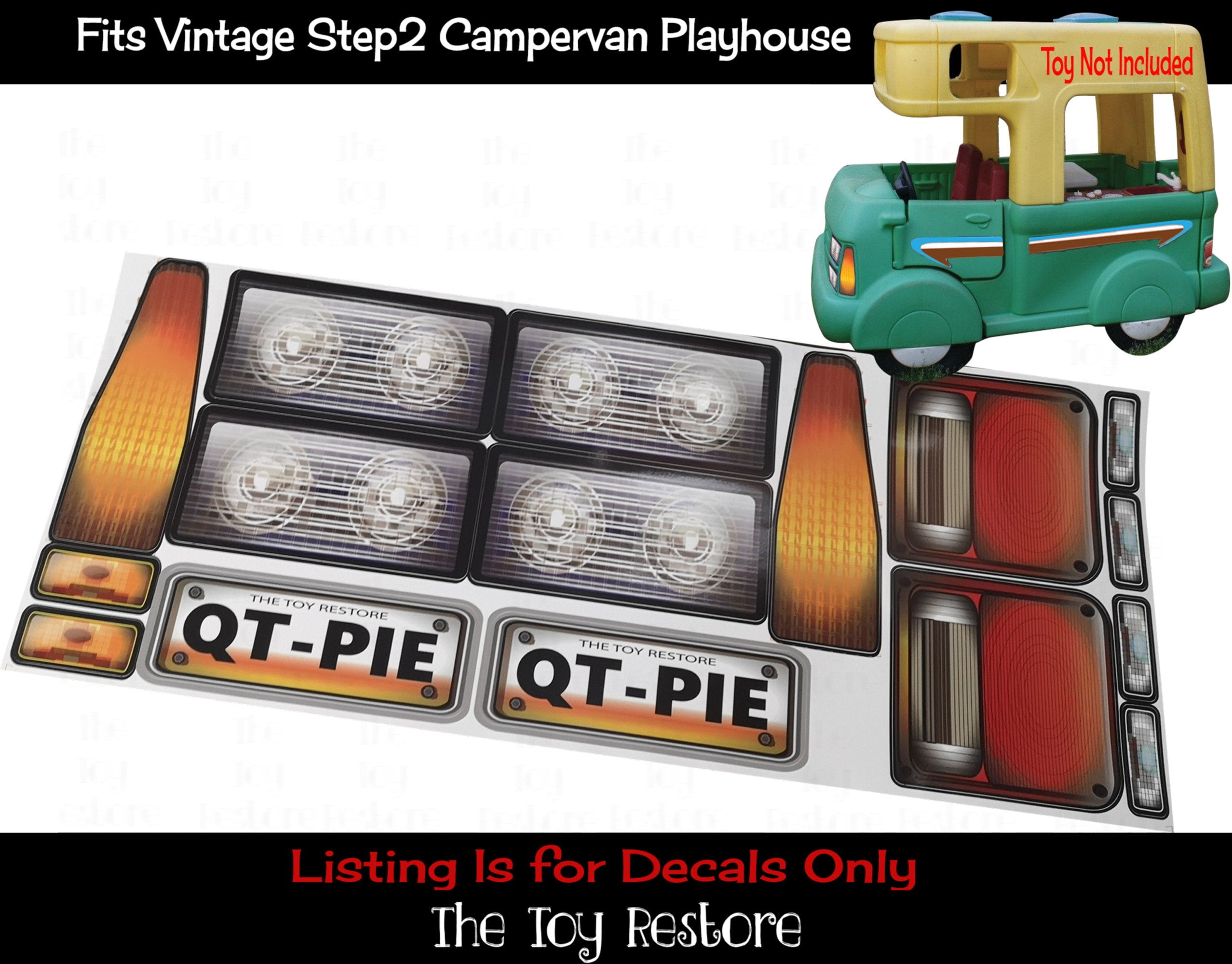 Replacement Stickers Spare Decals fits Step 2 Step2 Playhouse Vintage ...