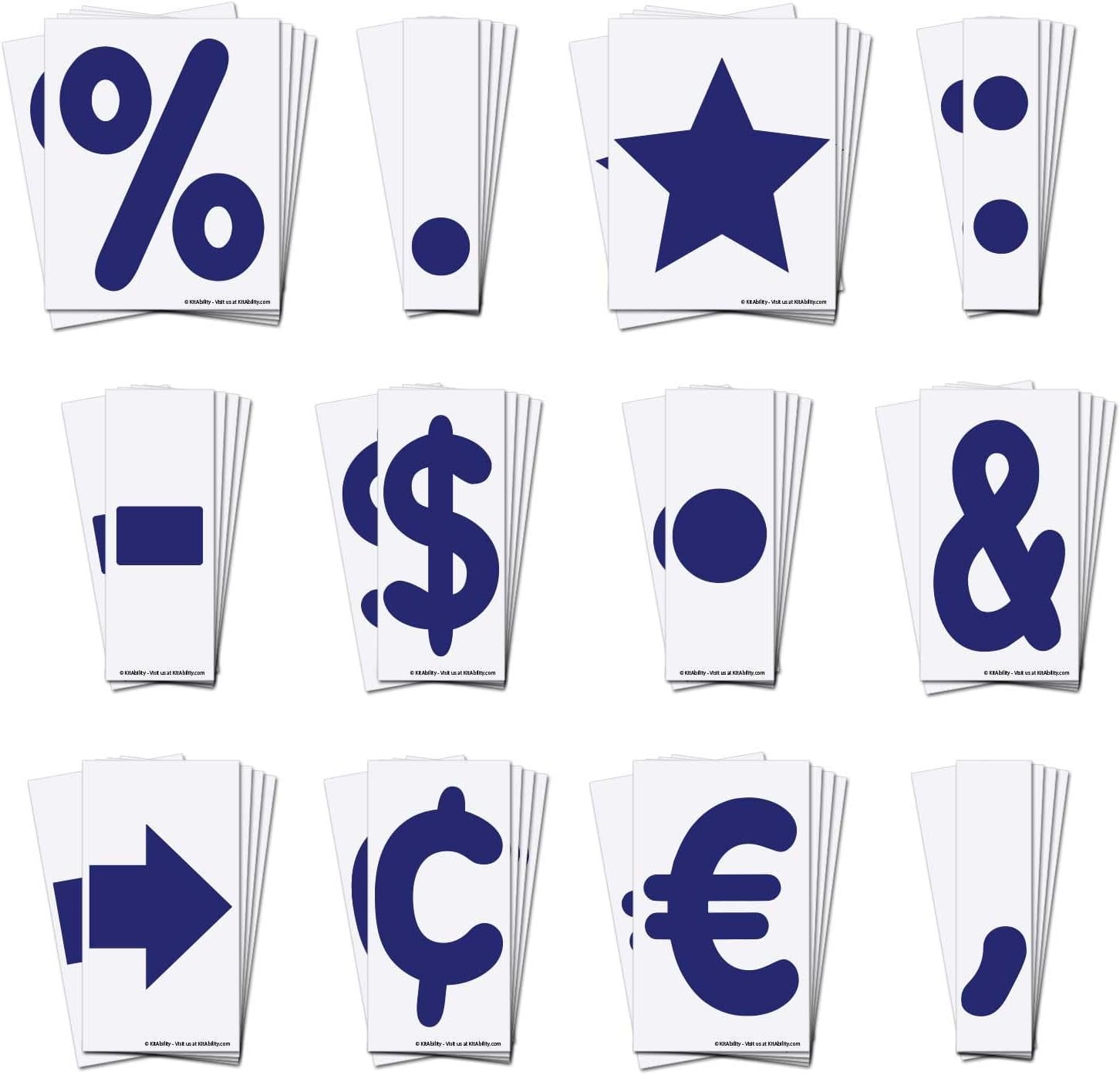Replacement Symbols for White Message Board Sidewalk Signs with 5 Inch ...