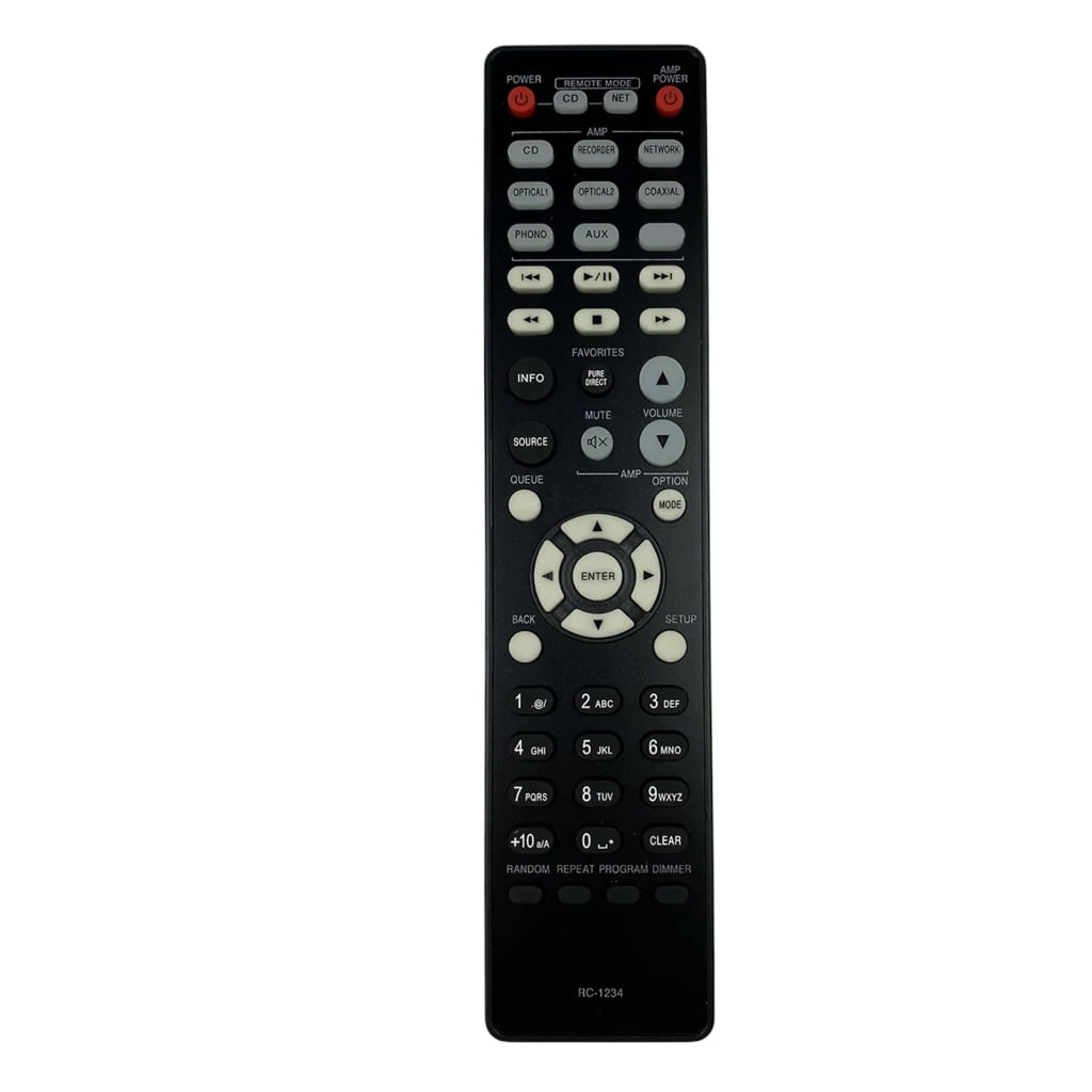 Replacement TV Remote Control for RC1234 Ergonomic Grip Comfortable and ABS Construction for ...