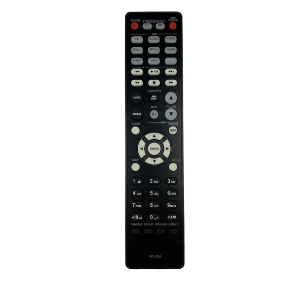 Replacement TV Remote Control for RC1234 Ergonomic Grip Comfortable and ...