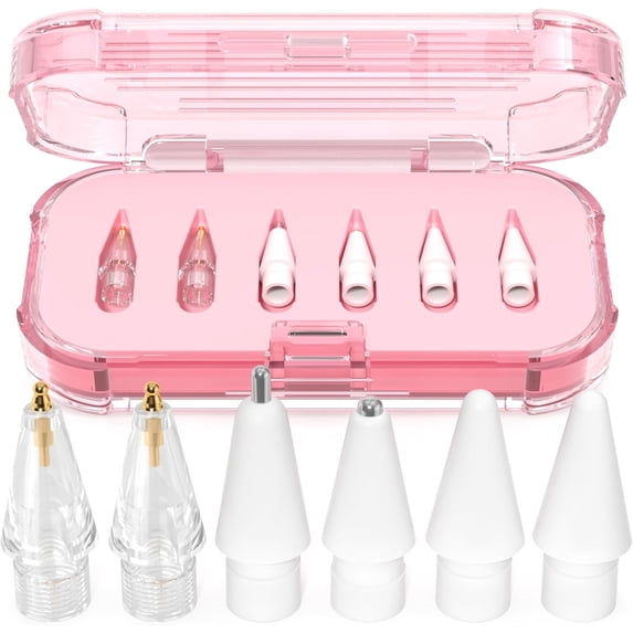 Replacement Tips for Pencil Pro/USB-C/2nd Gen/1st Gen Tips with Storage ...