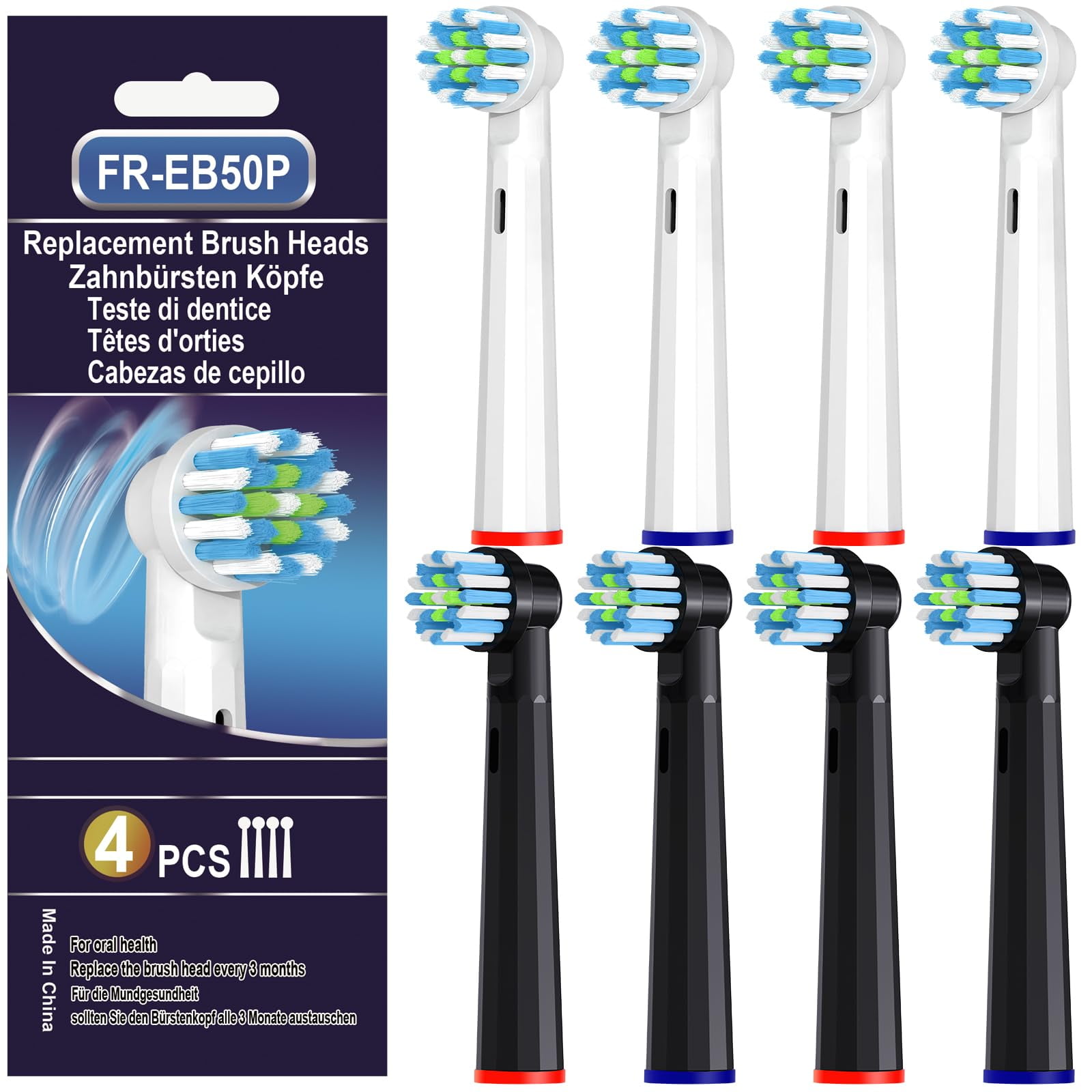 Replacement Toothbrush Heads for Oral B Pro 1000 Replacement Heads ...