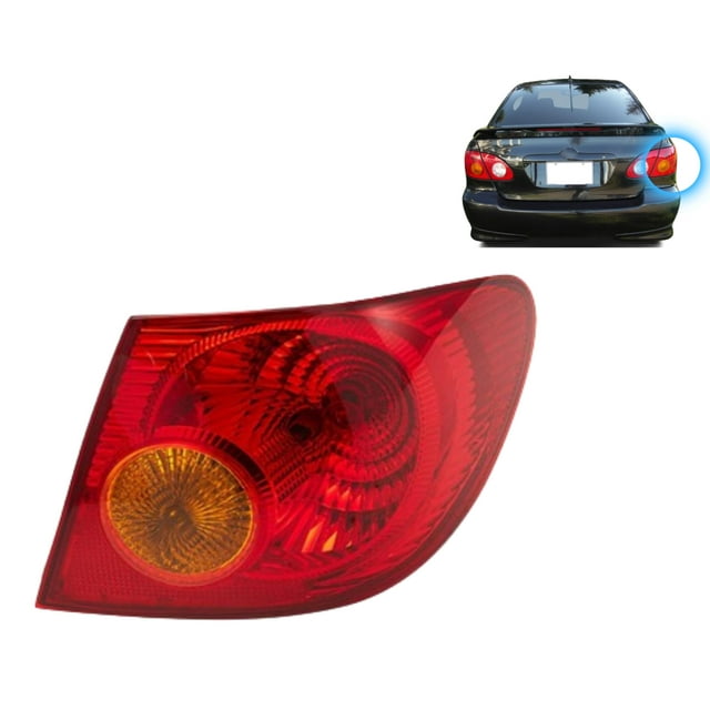Replacement for Toyota Corolla CE, LE, S 2003-2004 Sedan Halogen Tail ...