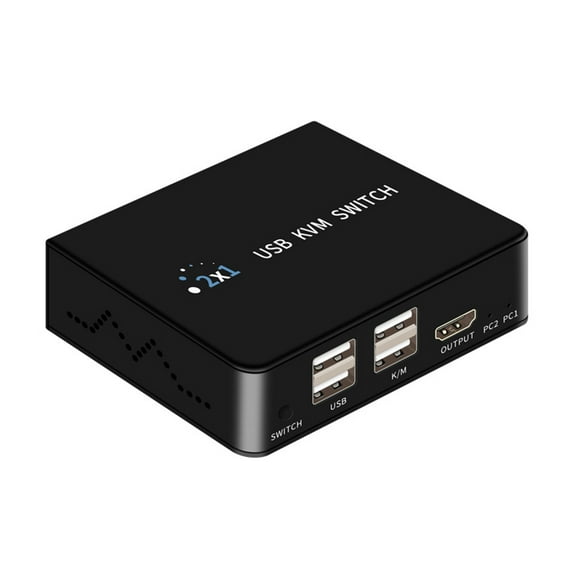 Replacement USB HDTV KVM Switcher 2 in 1 Out Laptop Host Shared USB ...