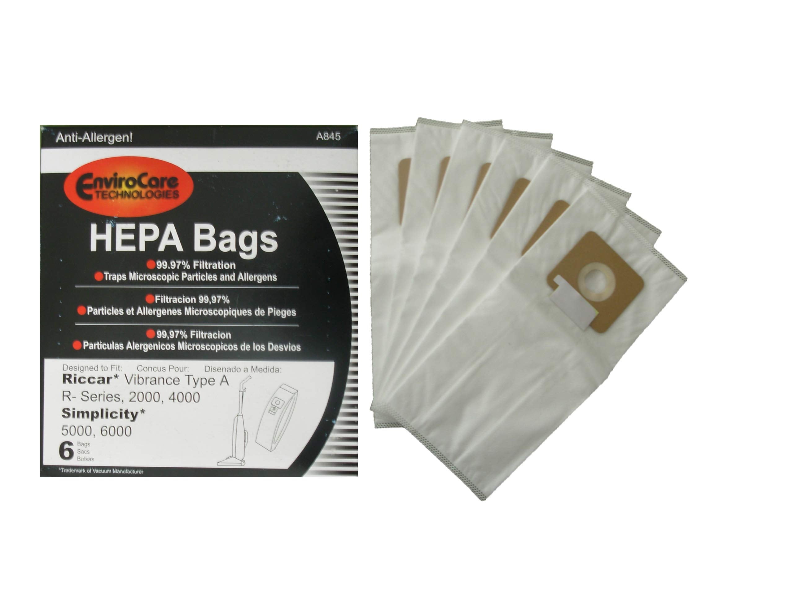 Replacement Vacuum Bag for Compatible with Riccar Vibrance Classic ...