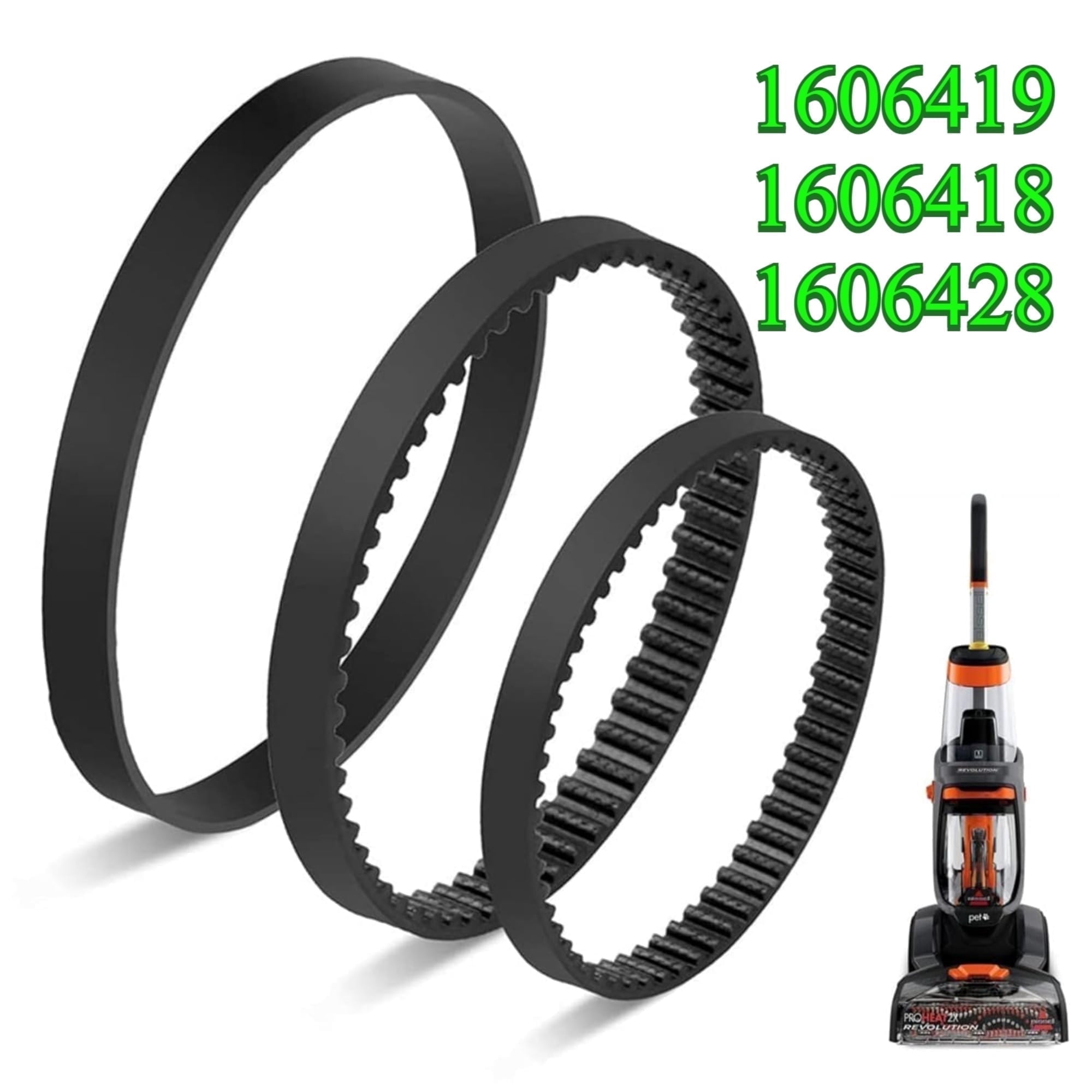 Replacement Belt Set for Bissell ProHeat 2X Revolution Pet Carpet ...
