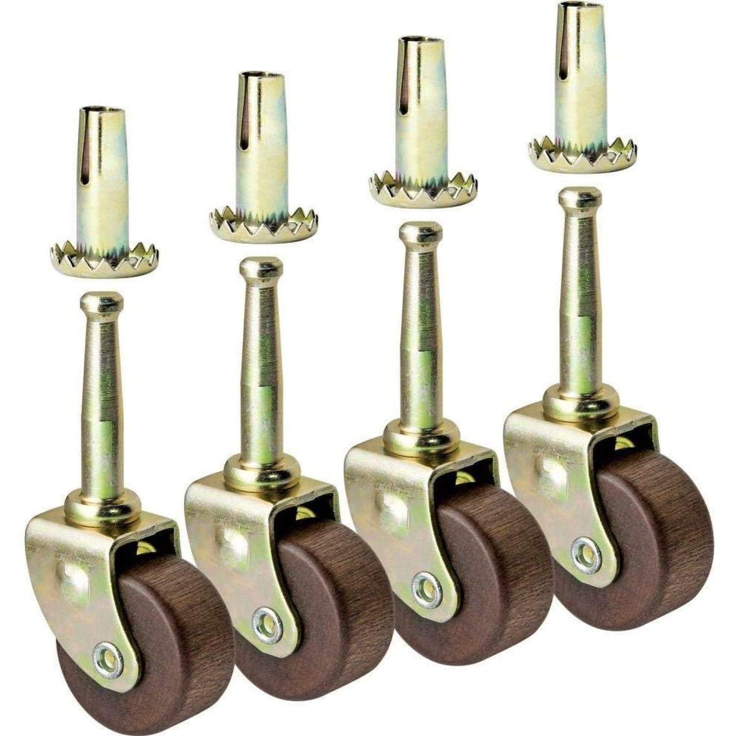 Walmart Hardwood Furniture Casters/Wheels with Sockets, 1 5/8" Dia, 5/ ...