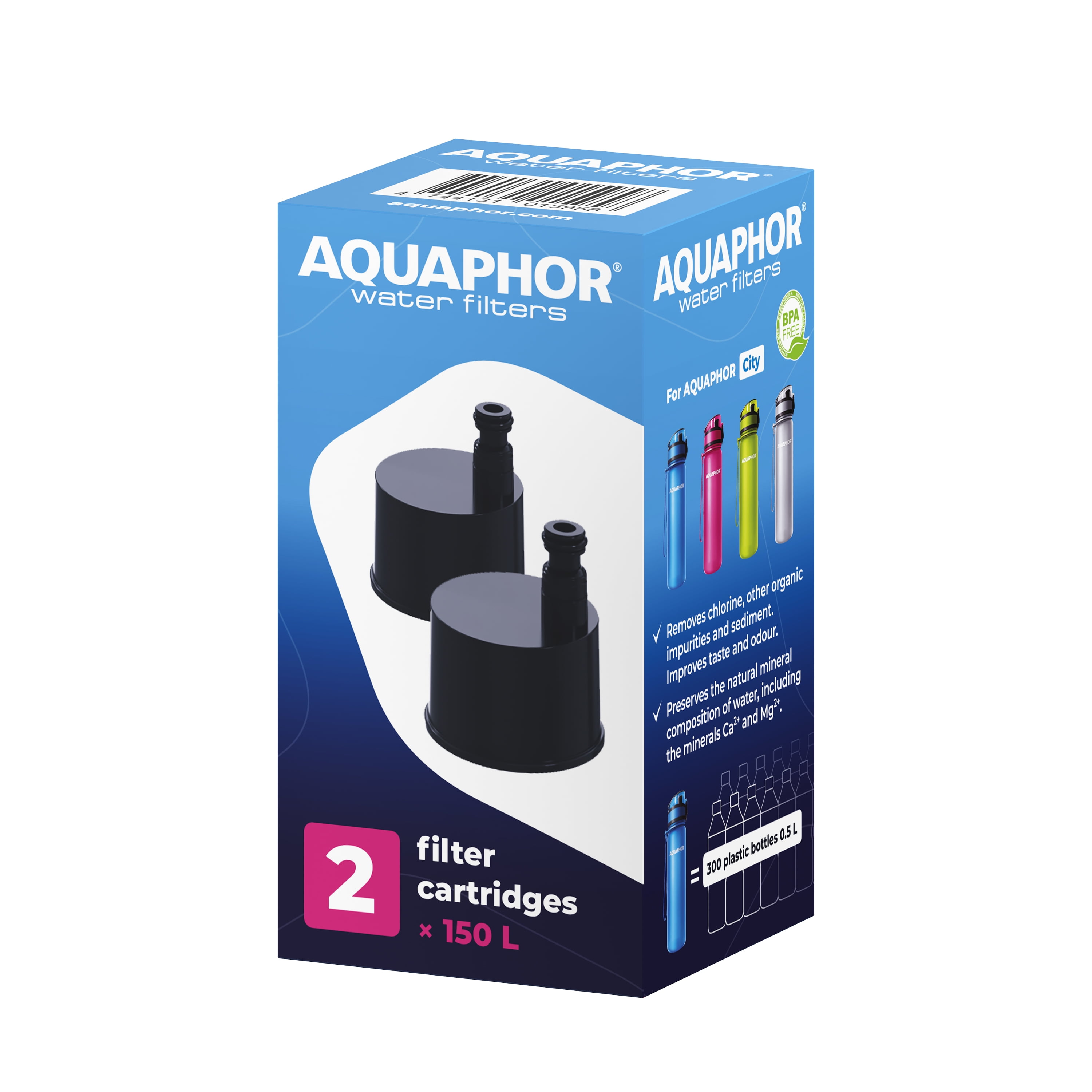 Aquaphor Replacement Filter Cartridge, 2 Pack, For City Water Filter ...
