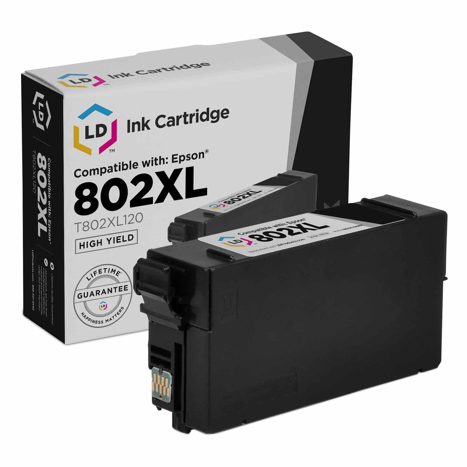 Replacement for Epson 802XL T802XL120 HY Black Ink WF-4720, WF-4730, WF ...