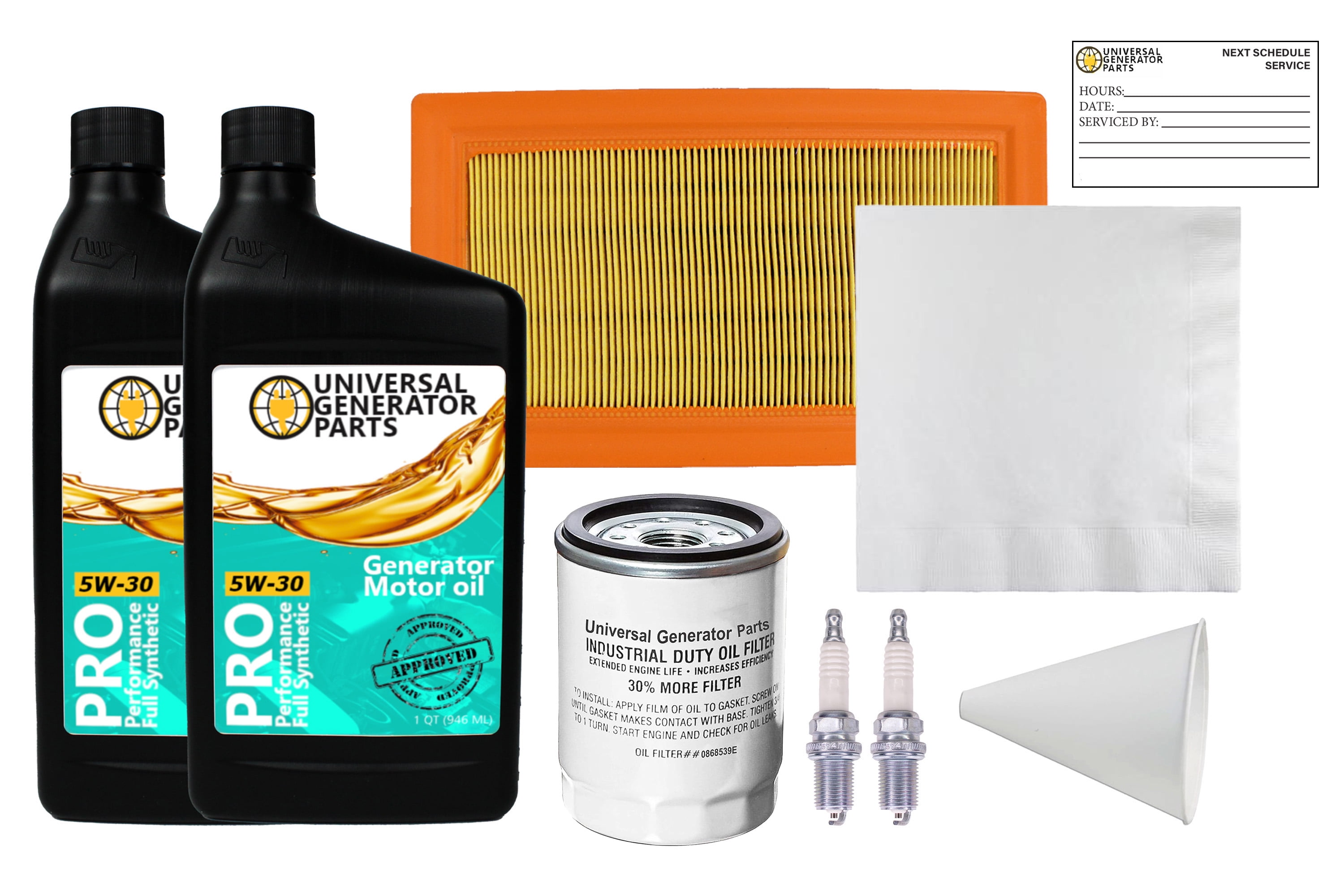 Replacement for Generac 0J93220SSM Maintenance Kit (Full Synthetic 5W30 ...