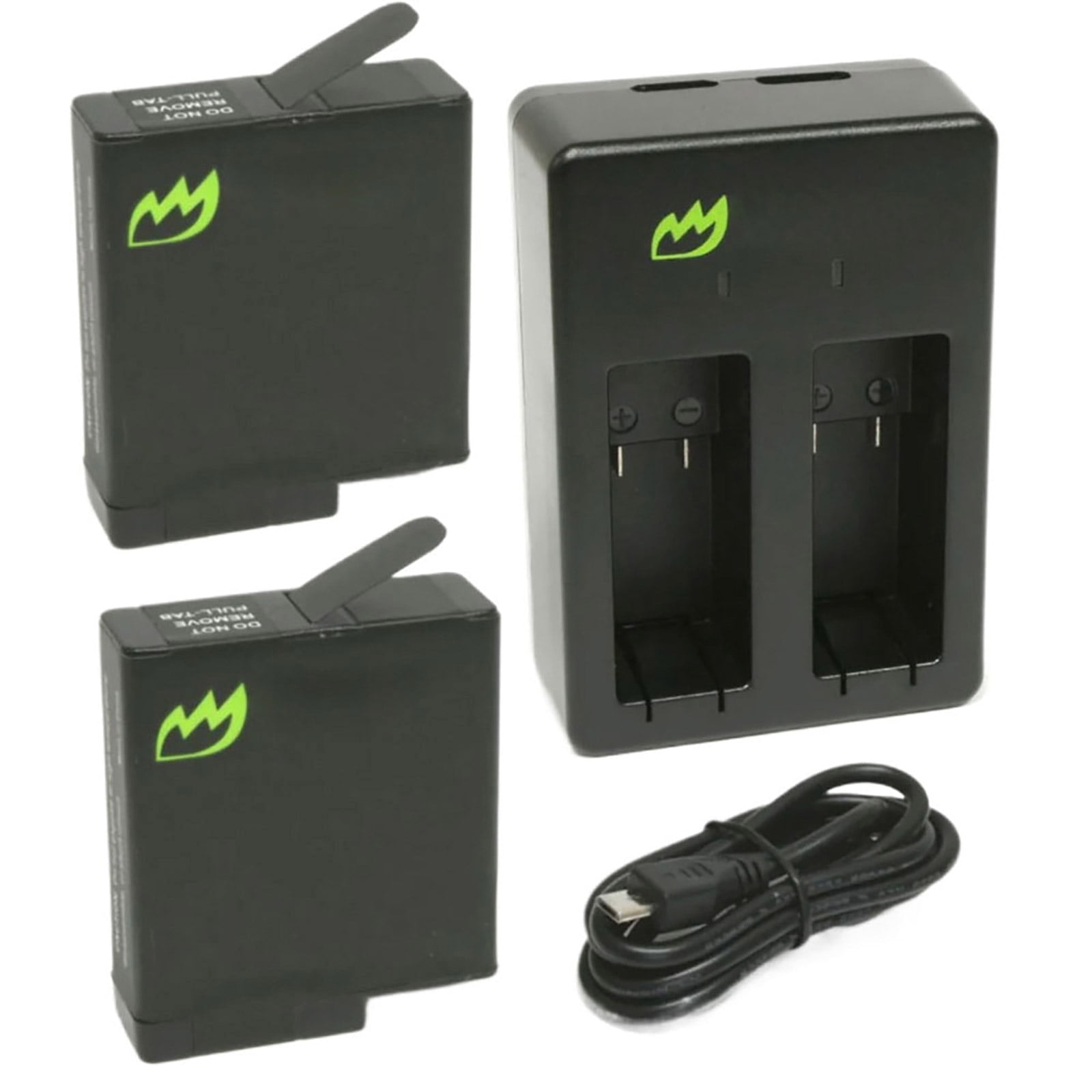 Replacement for GoPro HERO5 Black Battery (2-Pack, 1220mAh) and Dual ...