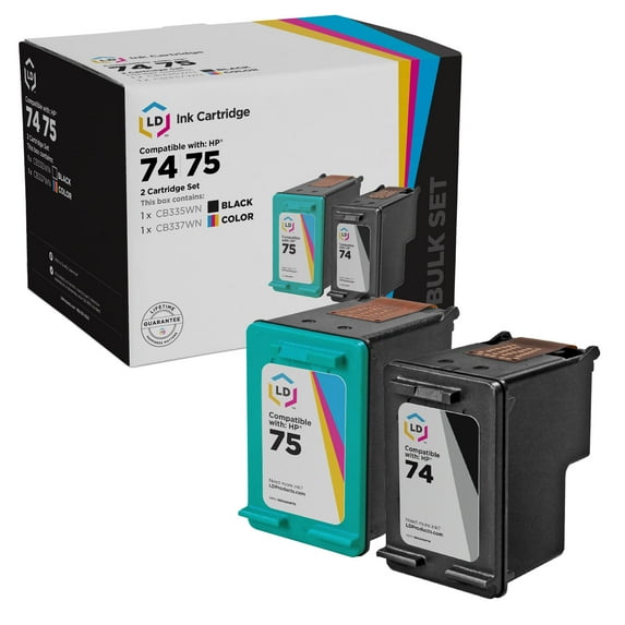 LD Products, Replacement HP 74 Black Cartridge and HP 75 Color ...