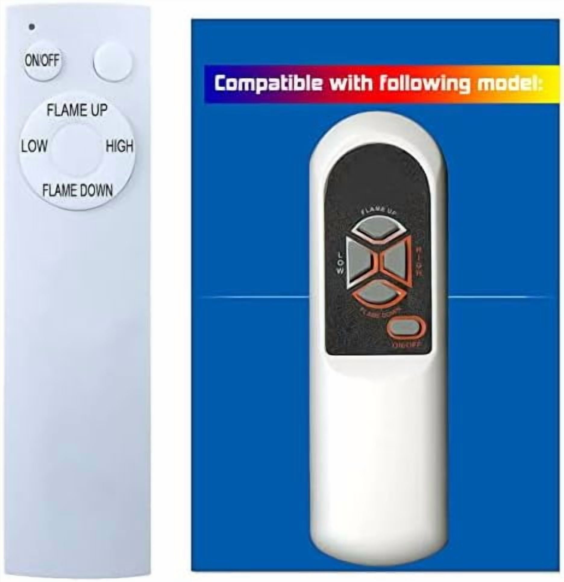 Replacement for Heat Surge Electric Fireplace Heater Remote Control ...