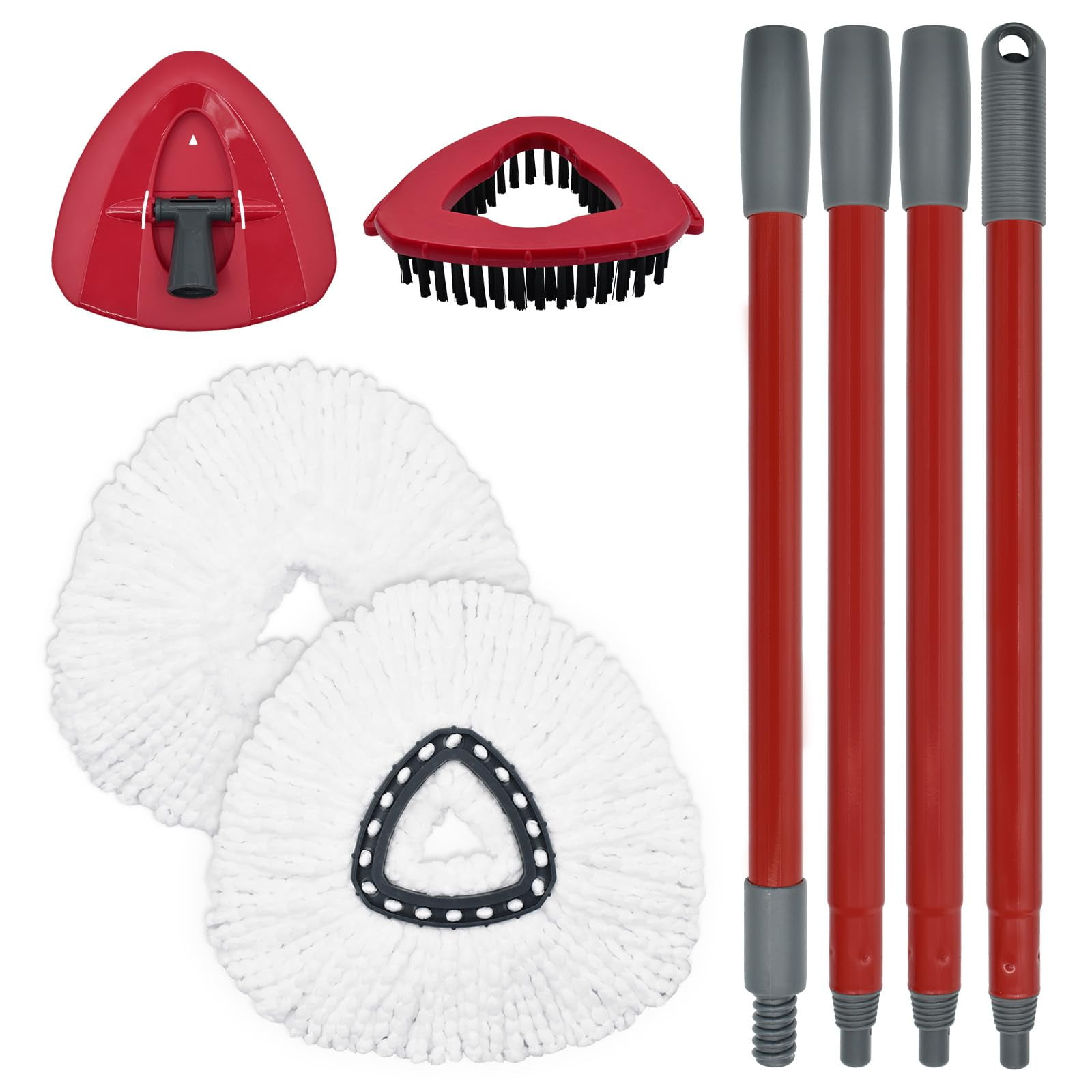 Replacement for Ocedar Spin Mop Set Includes 2 Mop Refills 1 Scrubber ...