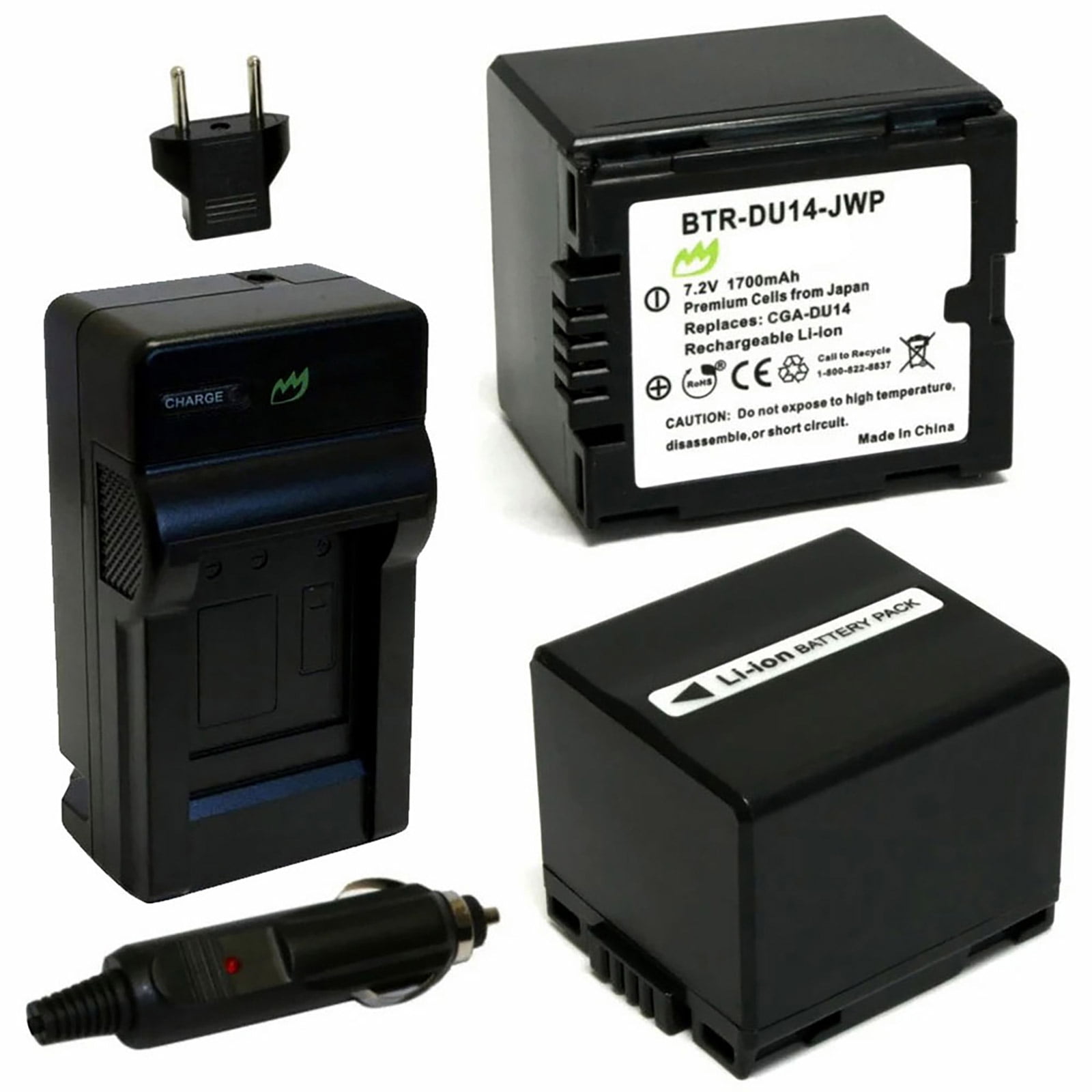 Replacement for Panasonic VDR-D230 Battery (2-Pack, 1700mAh) and ...
