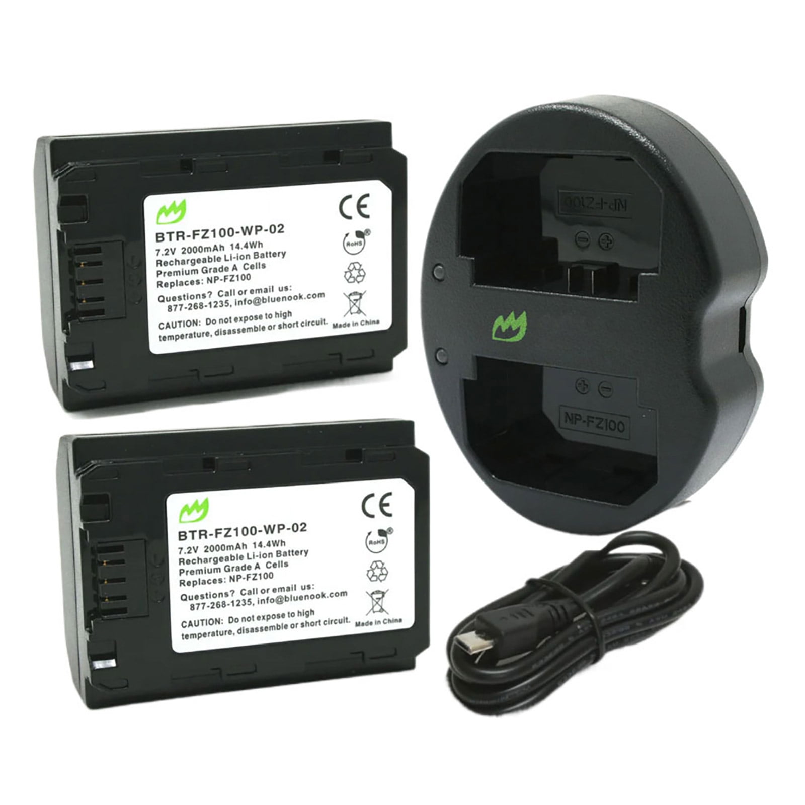 Replacement for Sony Alpha 7C II Battery (2-Pack, 2000mAh) and Dual ...