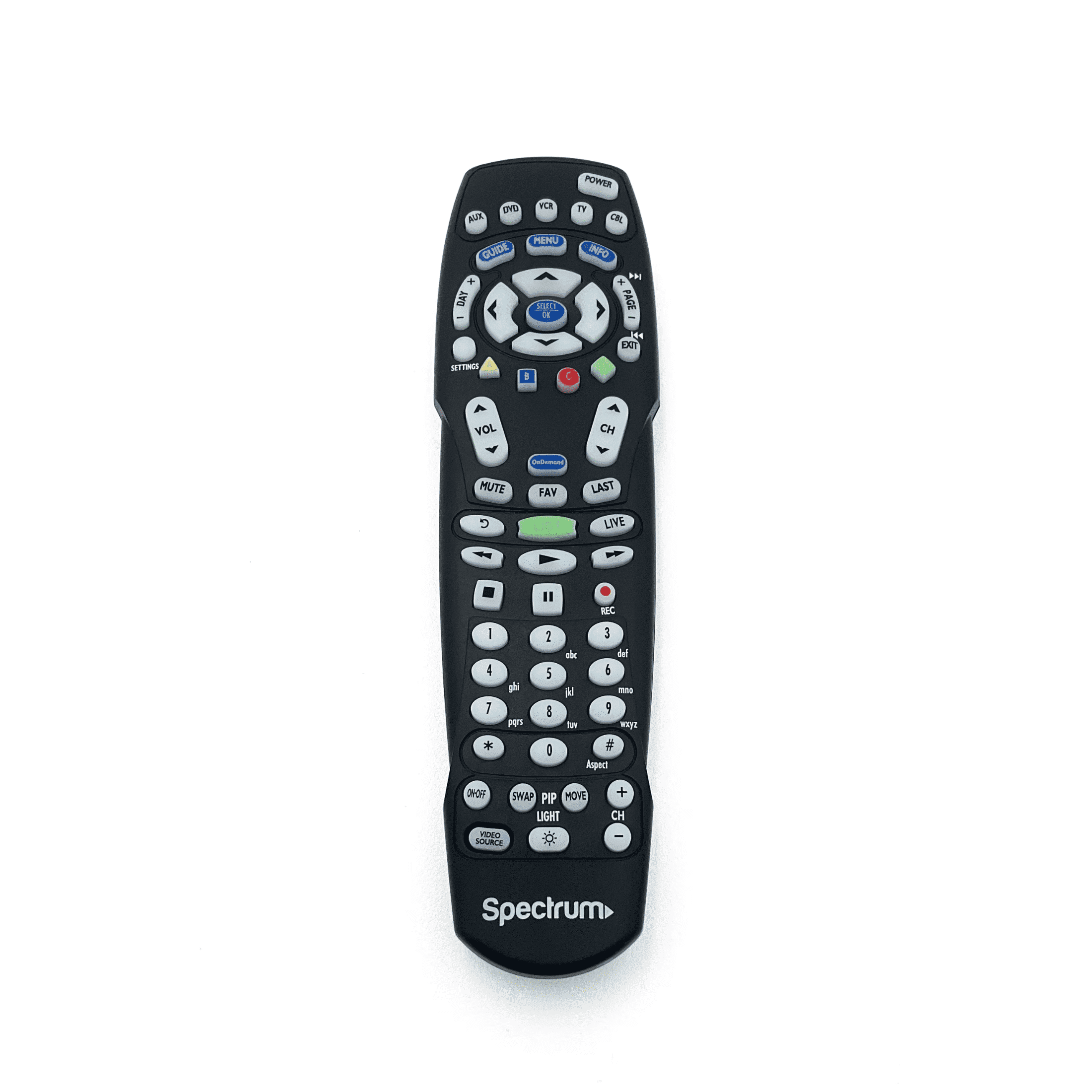 Spectrum RC122 Remote Control Replacement for Arris HD DVR, 1-Pack ...