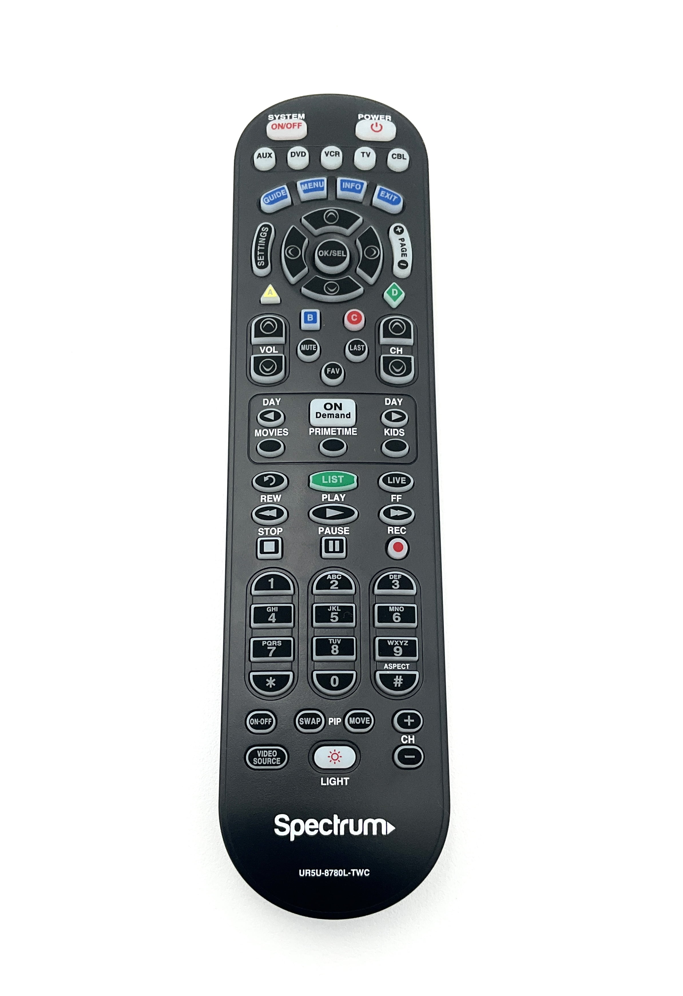 Replacement for Spectrum Remote Control UR5U-8780L-TWC for TV - 4 Pack ...