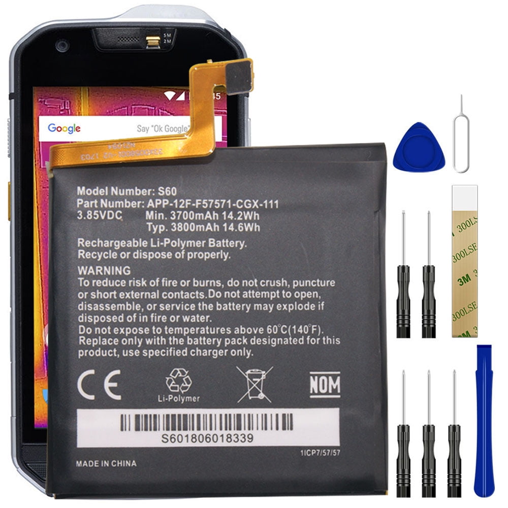 Replacemetn Battery CAT S60 For Caterpillar CAT S60 APP-12F-F5757I-CGX ...