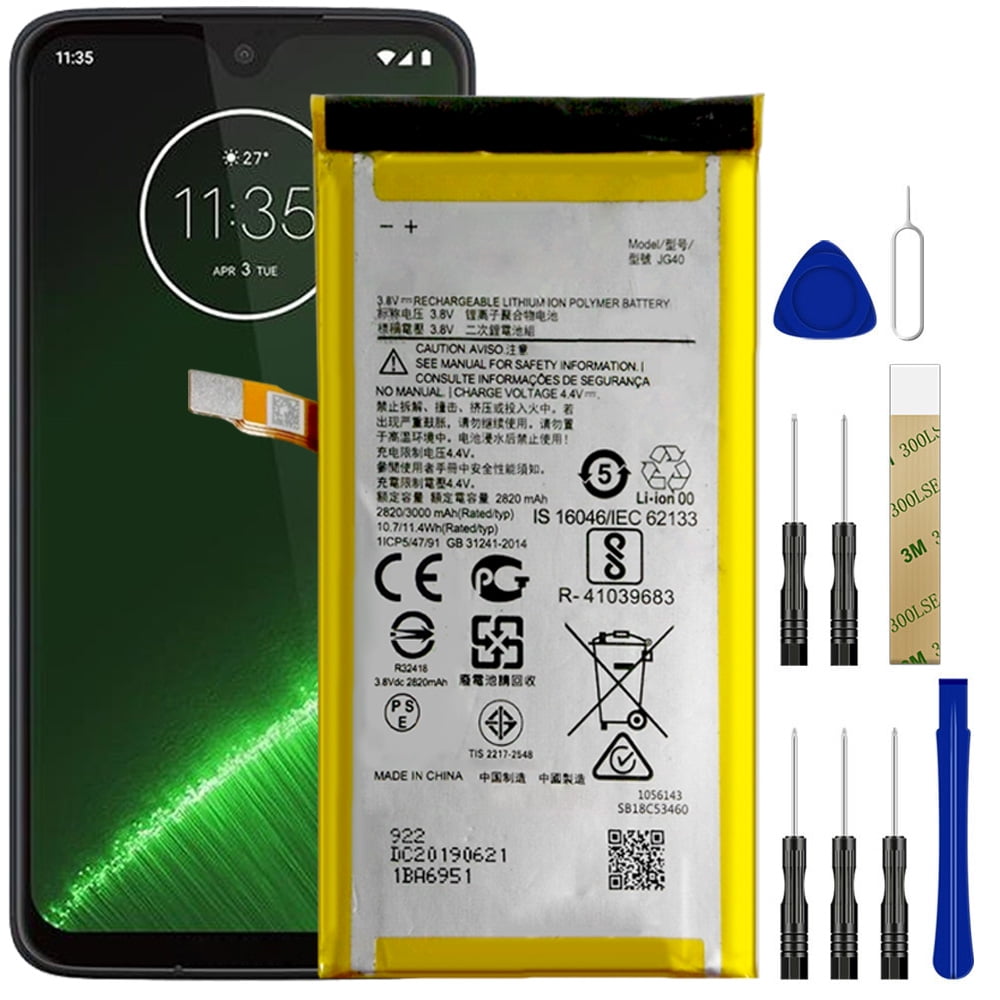 Replacemetn Battery JG40 For T-Mobile Revvlry + Plus XT1965-T Tool ...