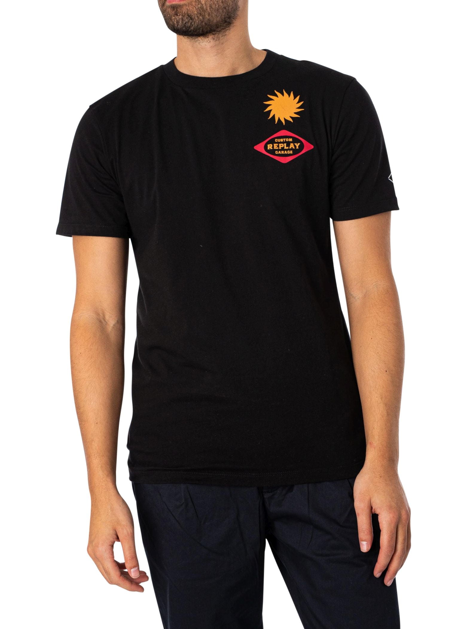 Replay Garage Back Logo T-Shirt, Black - Walmart.com