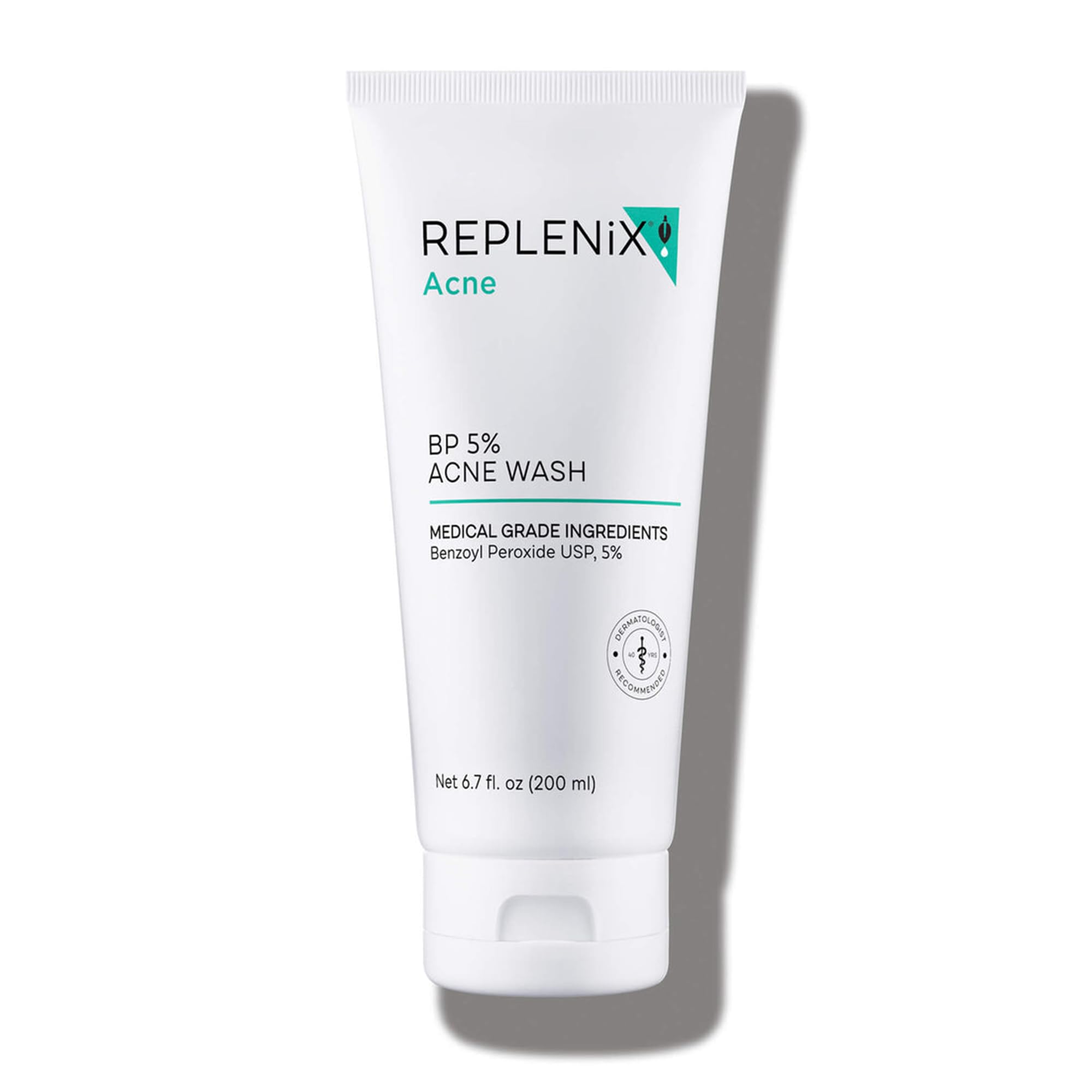 Replenix BP 5% Acne DMF15 Wash, Oil-Free Benzoyl Peroxide Face Cleanser ...
