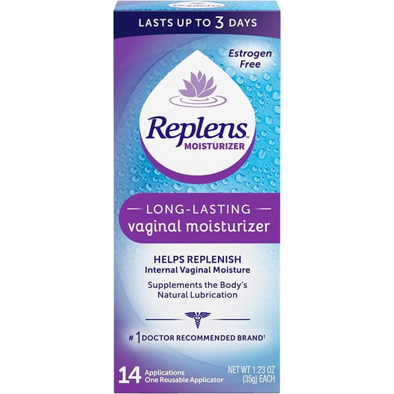 Replens Long-Lasting Vaginal Moisturizer, 14ct, Estrogen-Free ...