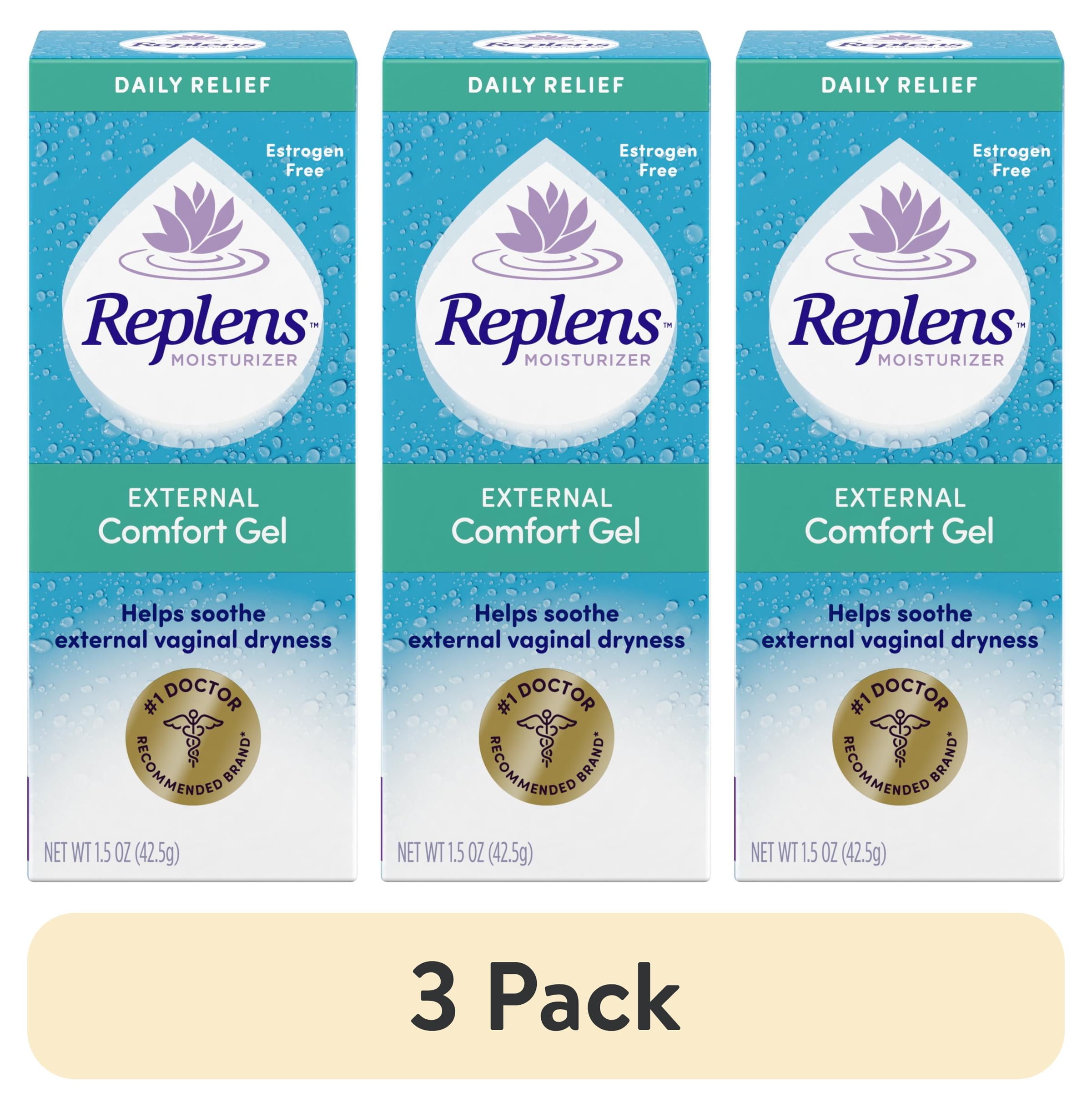 (3 pack) Replens Moisturizer, External Comfort Gel for External Vaginal ...